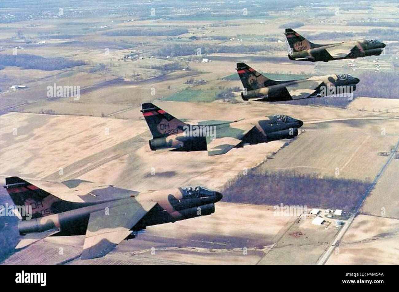 162d Tactical Fighter Squadron A-7D Corsair II Formation Stock Photo ...