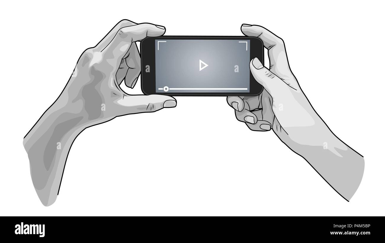 Hands on tech Stock Vector Images - Alamy