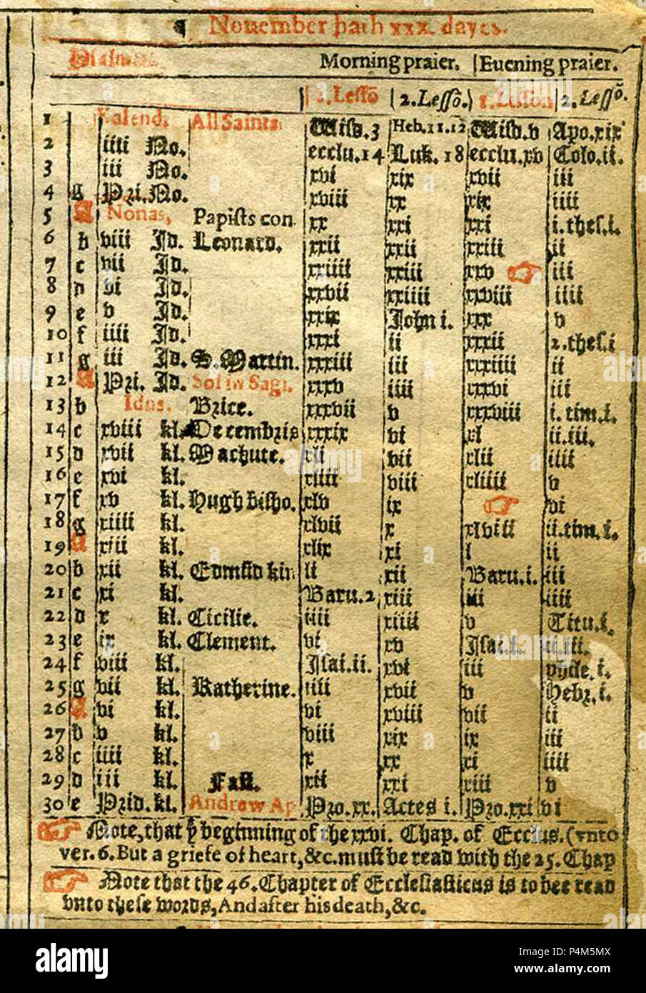 November calendar hi-res stock photography and images - Alamy