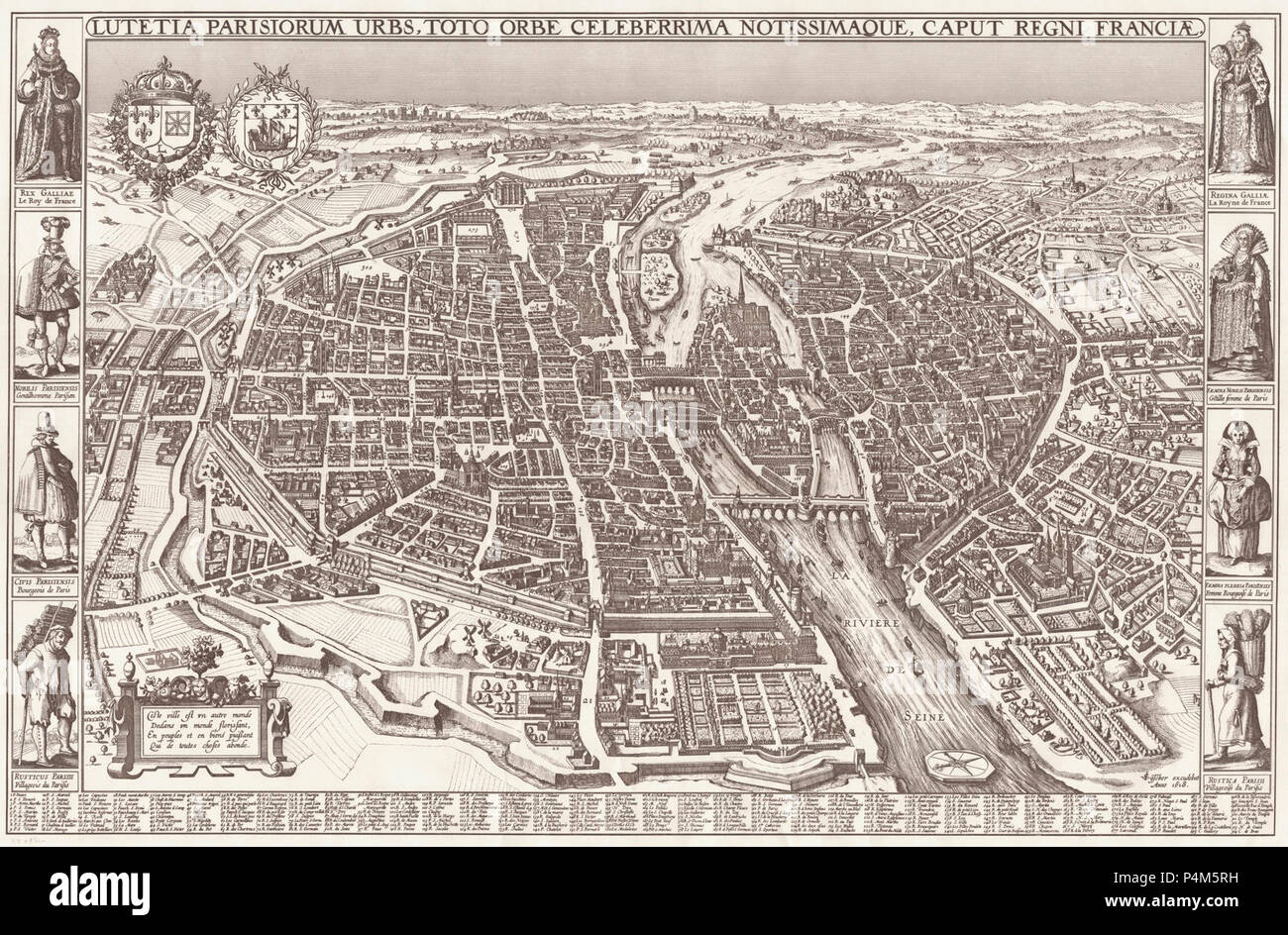 1618 Paris Map Stock Photo - Alamy