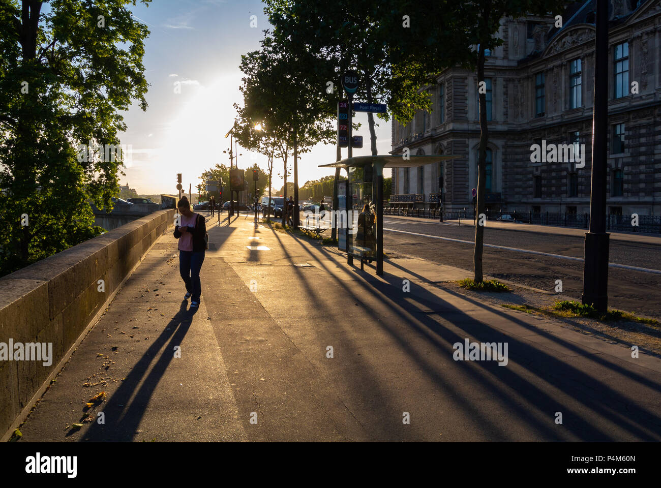 Parisian People at Bus stop, Paris, IDF, France Stock Photo - Alamy