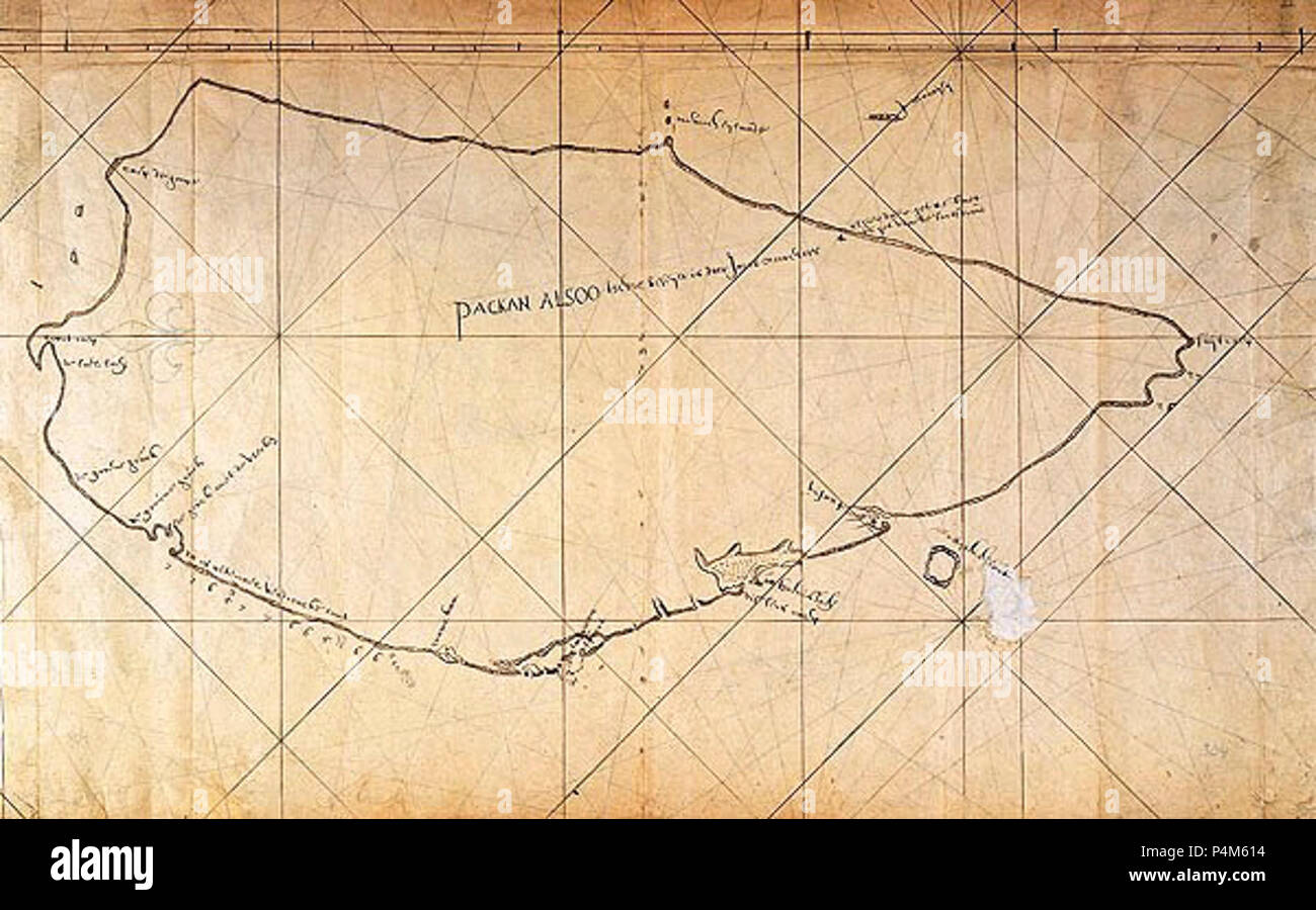 1625 Map of Formosa-Taiwan by the Dutch 荷蘭人所繪福爾摩沙-臺灣 Stock Photo - Alamy