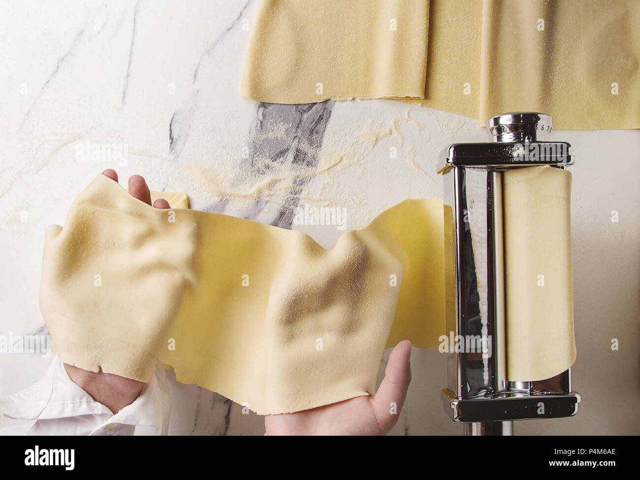 Homemade uncooked pasta Stock Photo - Alamy