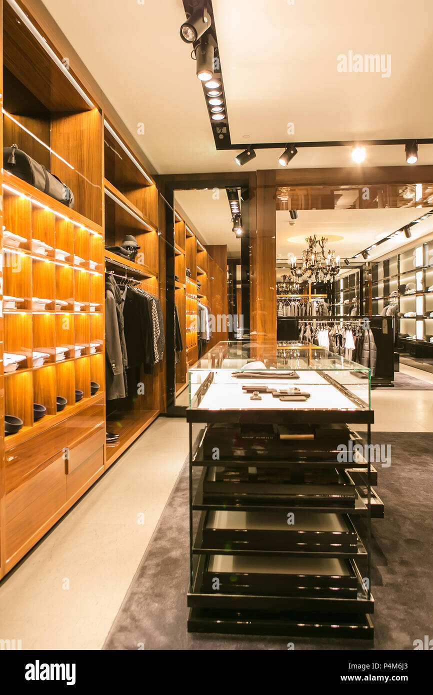 A luxury store with men clothing Stock Photo - Alamy
