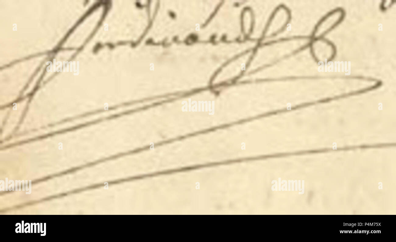 1641 signature of Emperor Ferdinand III Stock Photo - Alamy