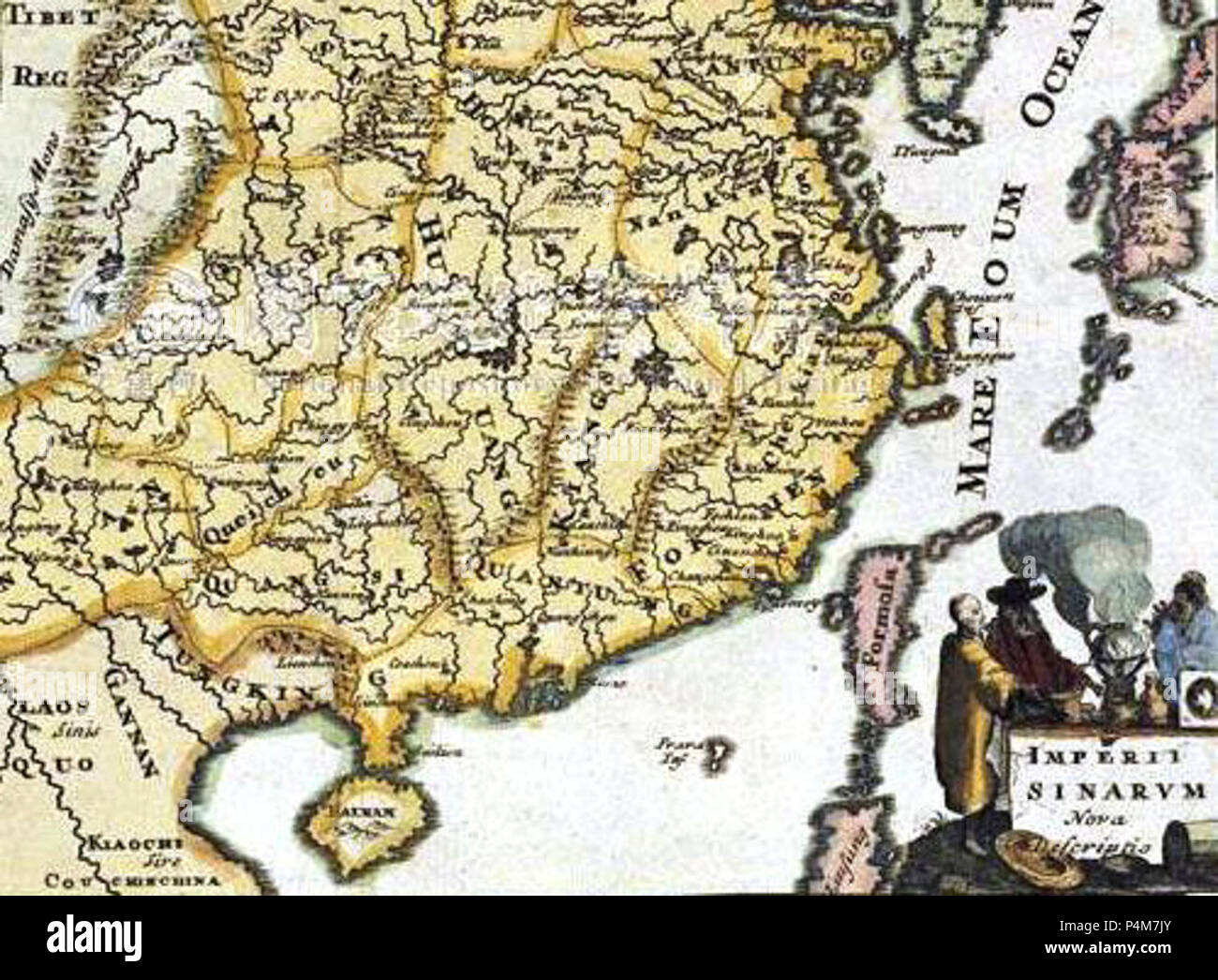 1650 Map of Formosa (Taiwan) Philippines Tibet Japan Korea and China by ...