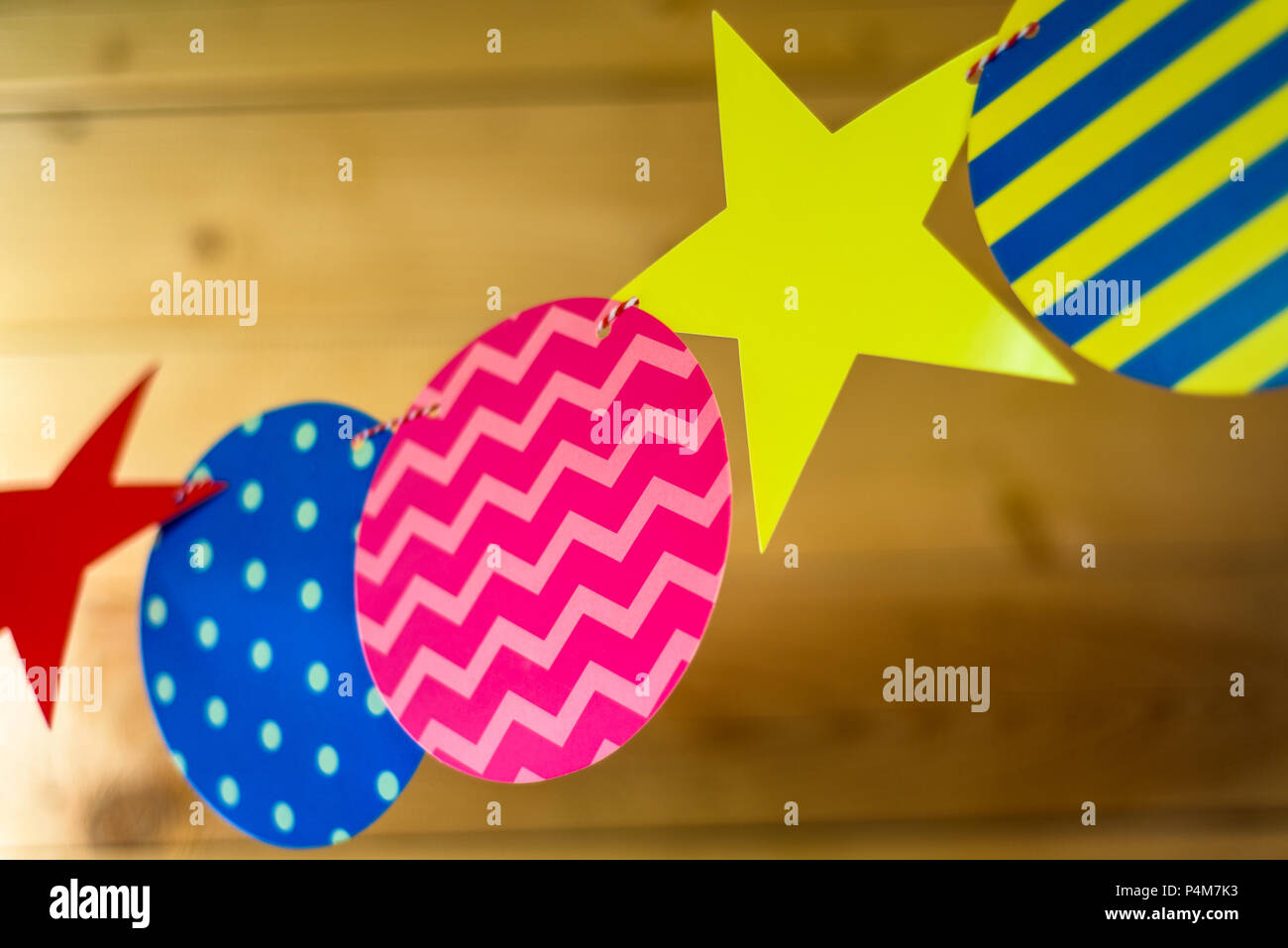 Hanging paper flags hi-res stock photography and images - Alamy