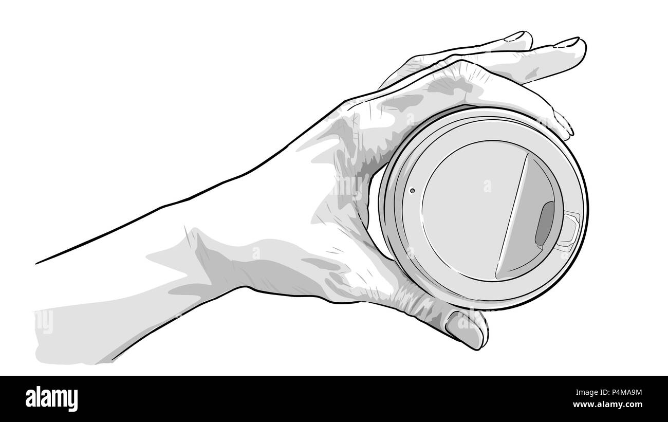 Holding plastic paper cup Cut Out Stock Images & Pictures - Alamy