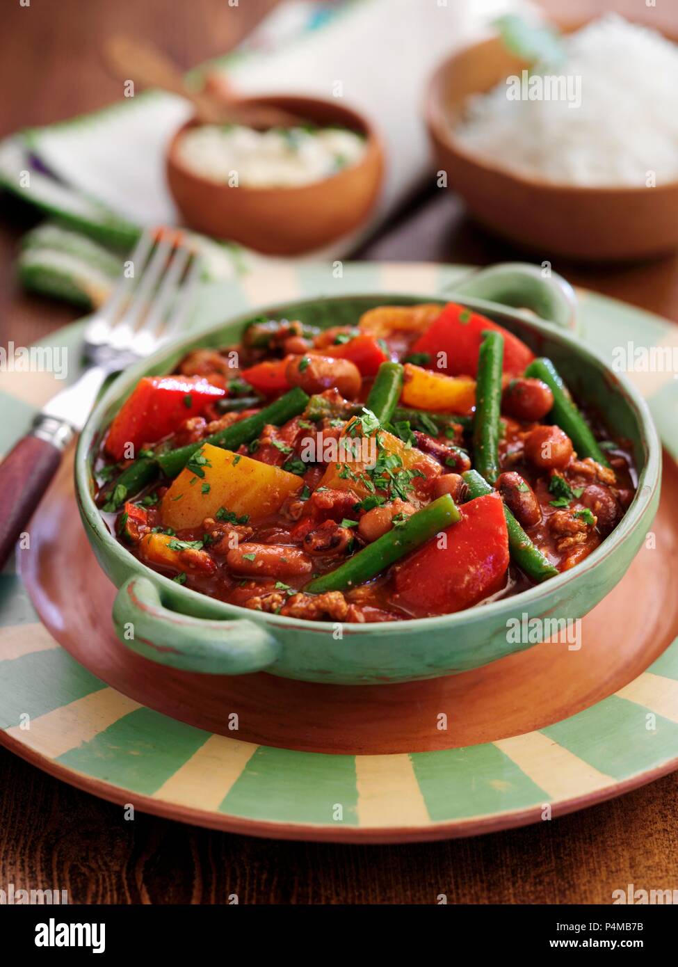 Five bean chilli Stock Photo - Alamy
