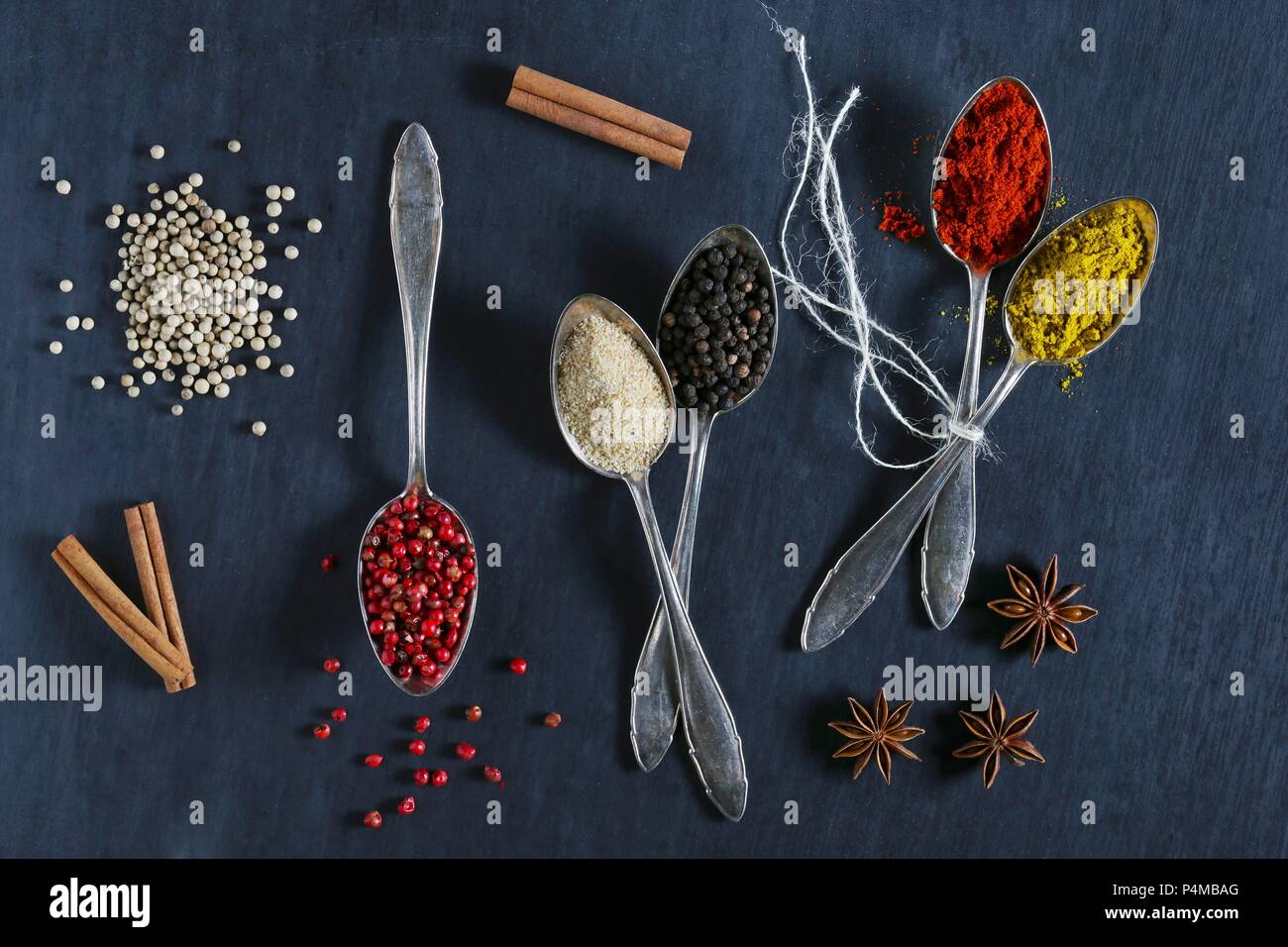 Assorted spices seasonings food hi-res stock photography and images - Alamy
