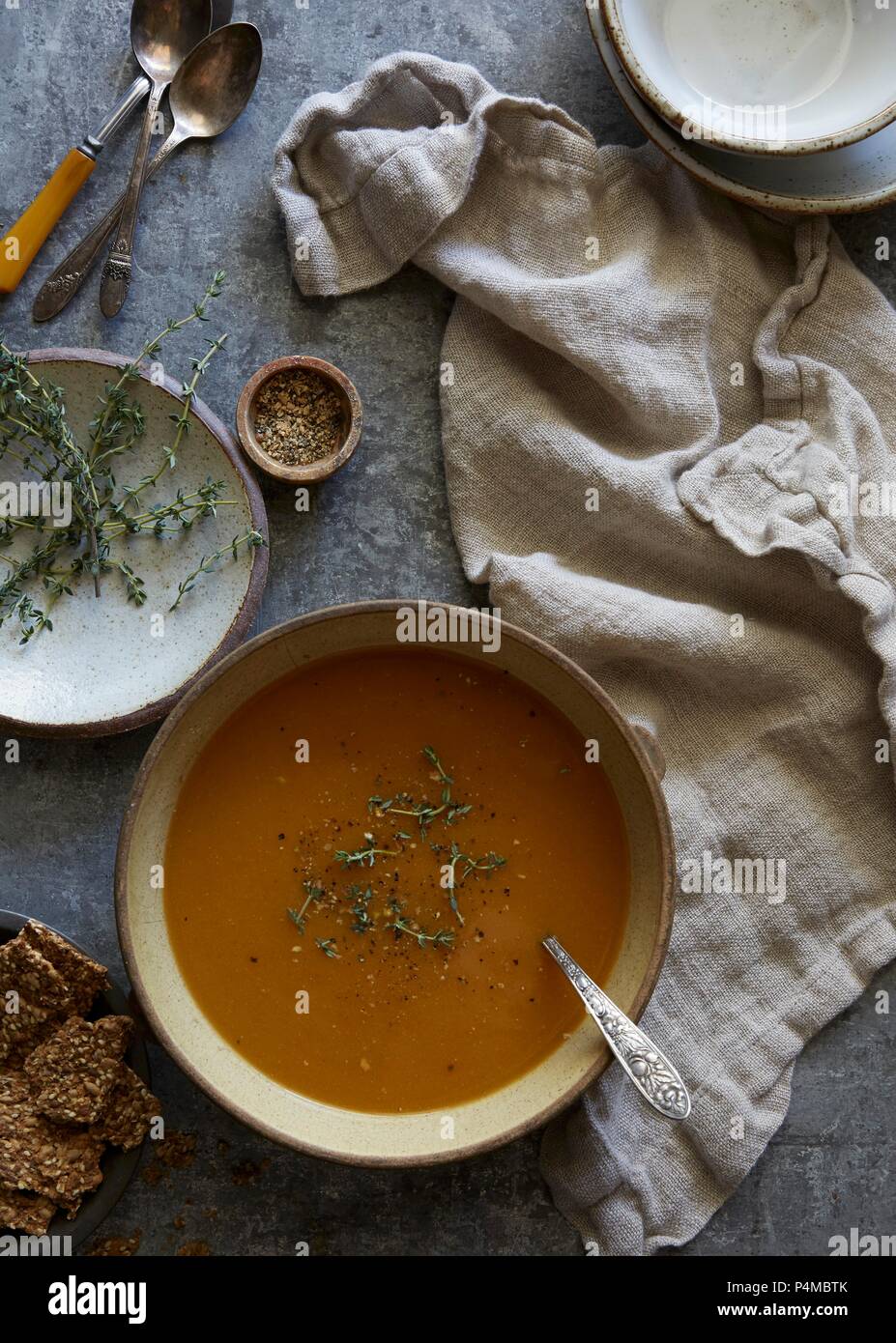 Soup from above hi-res stock photography and images - Alamy