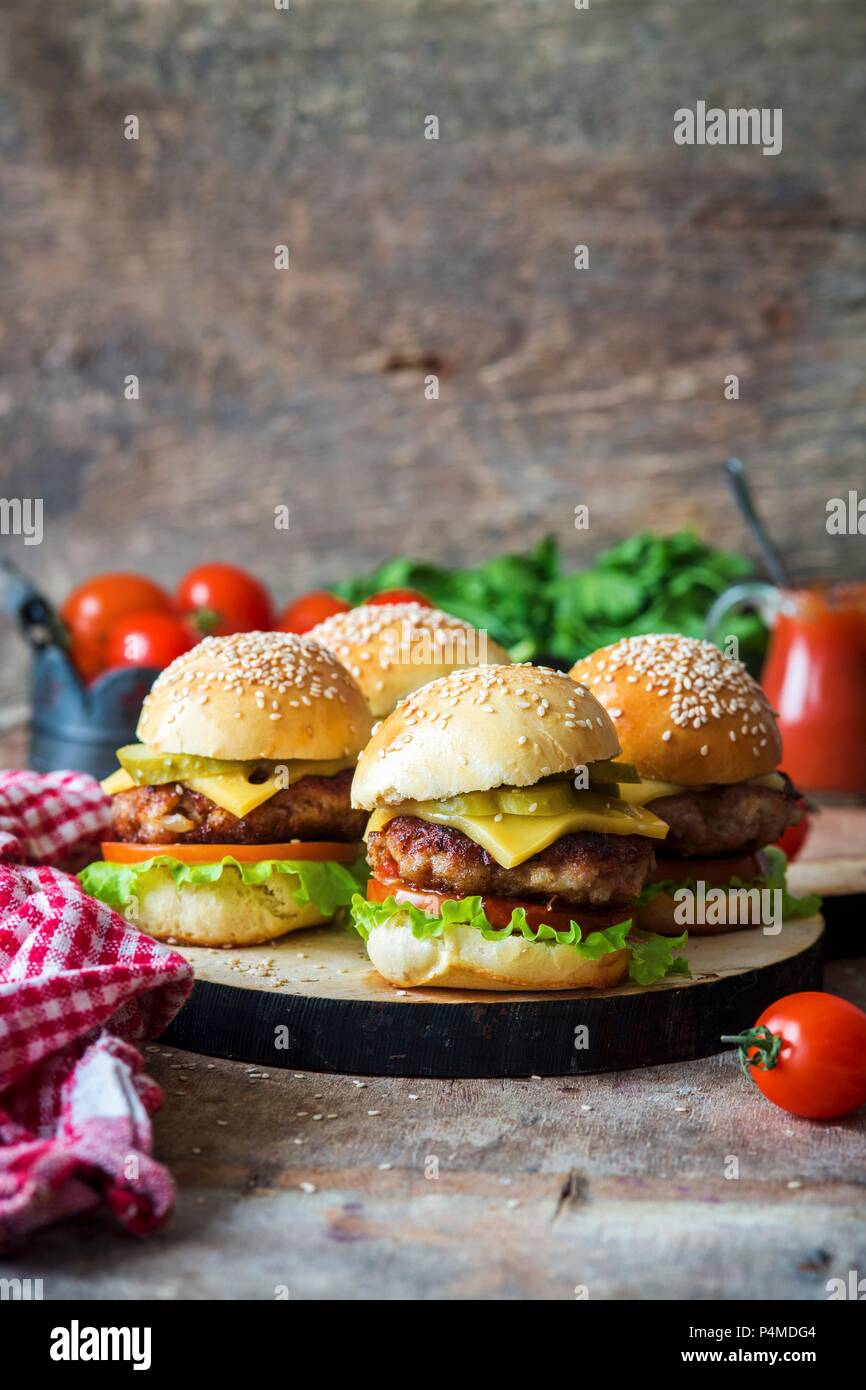 Homemade hamburger pickled cucumber hi-res stock photography and images ...