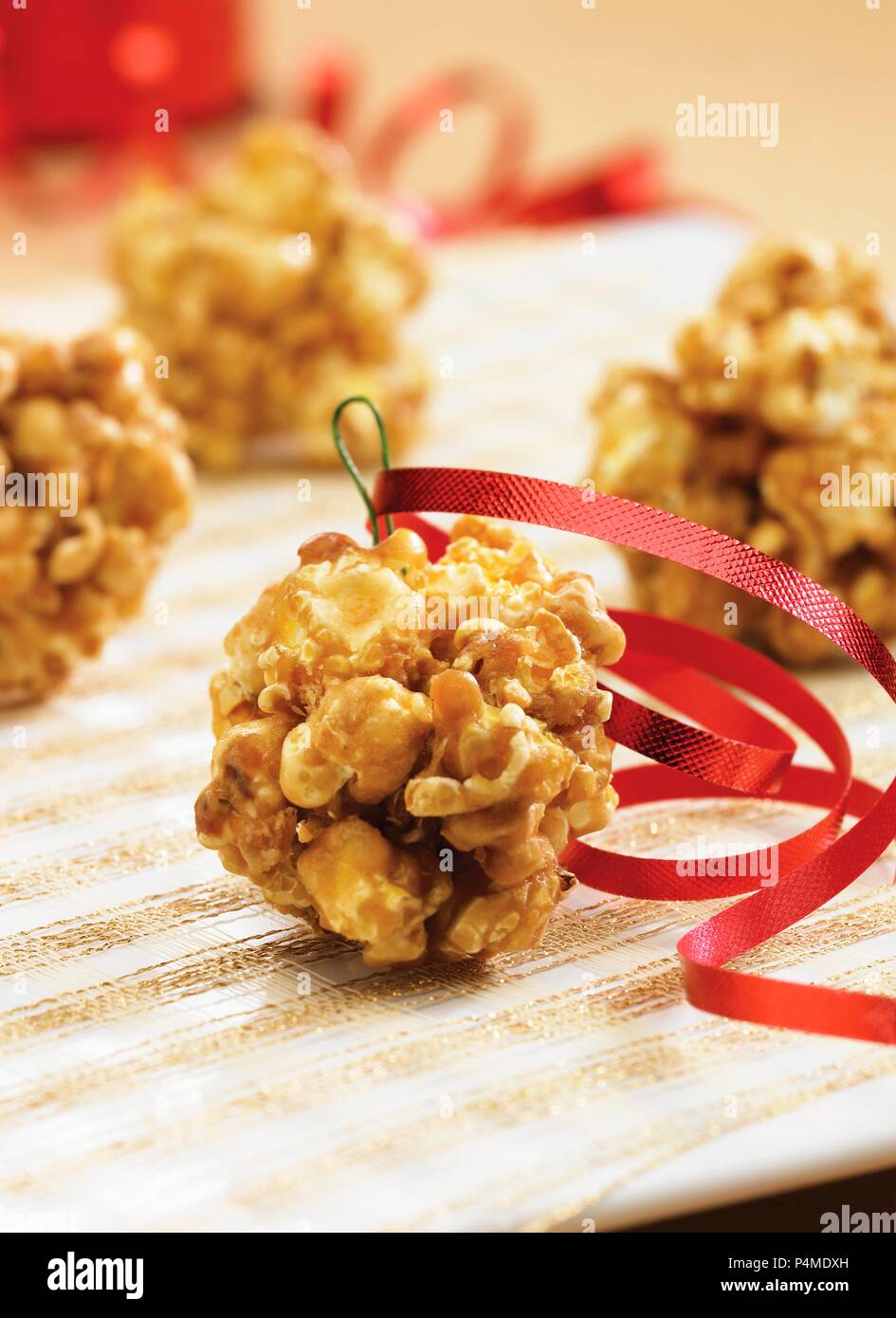 Caramel popcorn balls Stock Photo - Alamy