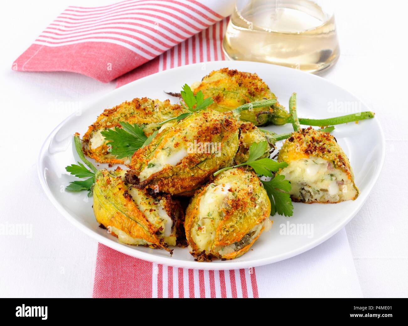 Courgette flowers prepared hi-res stock photography and images - Alamy