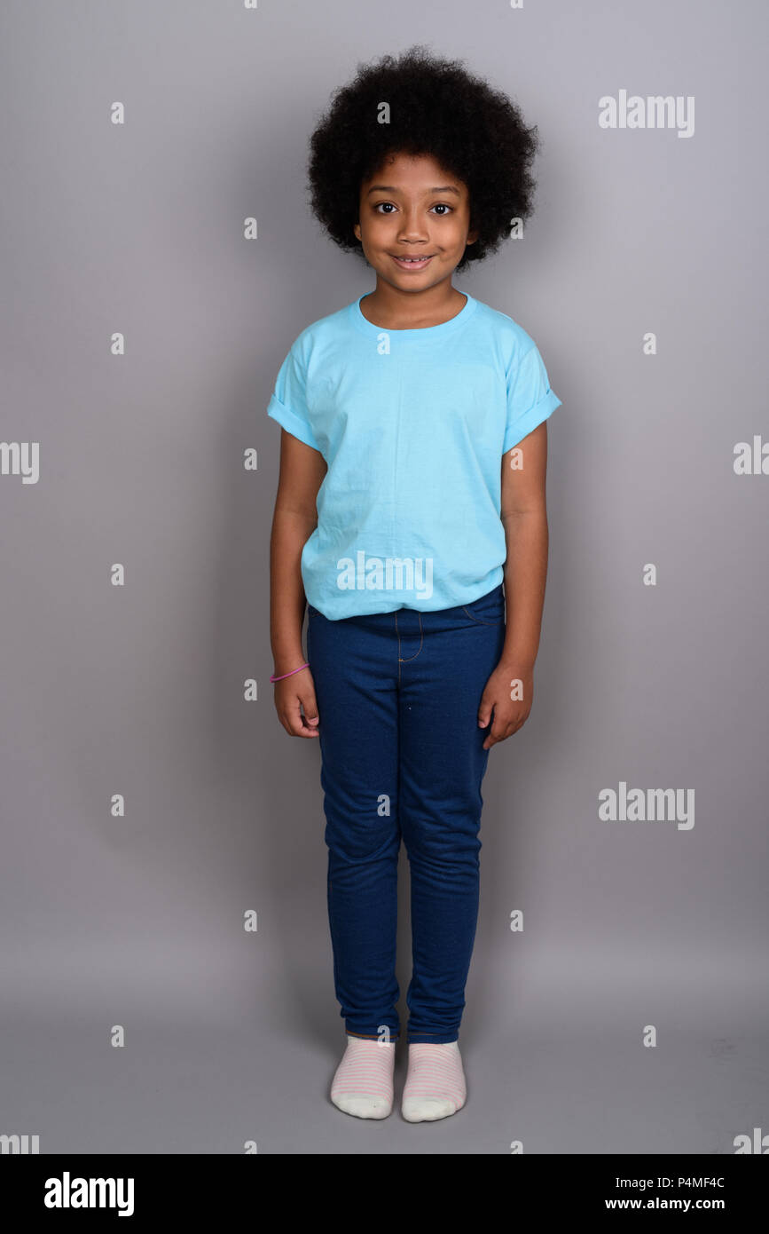Cute african american girl hi-res stock photography and images - Alamy