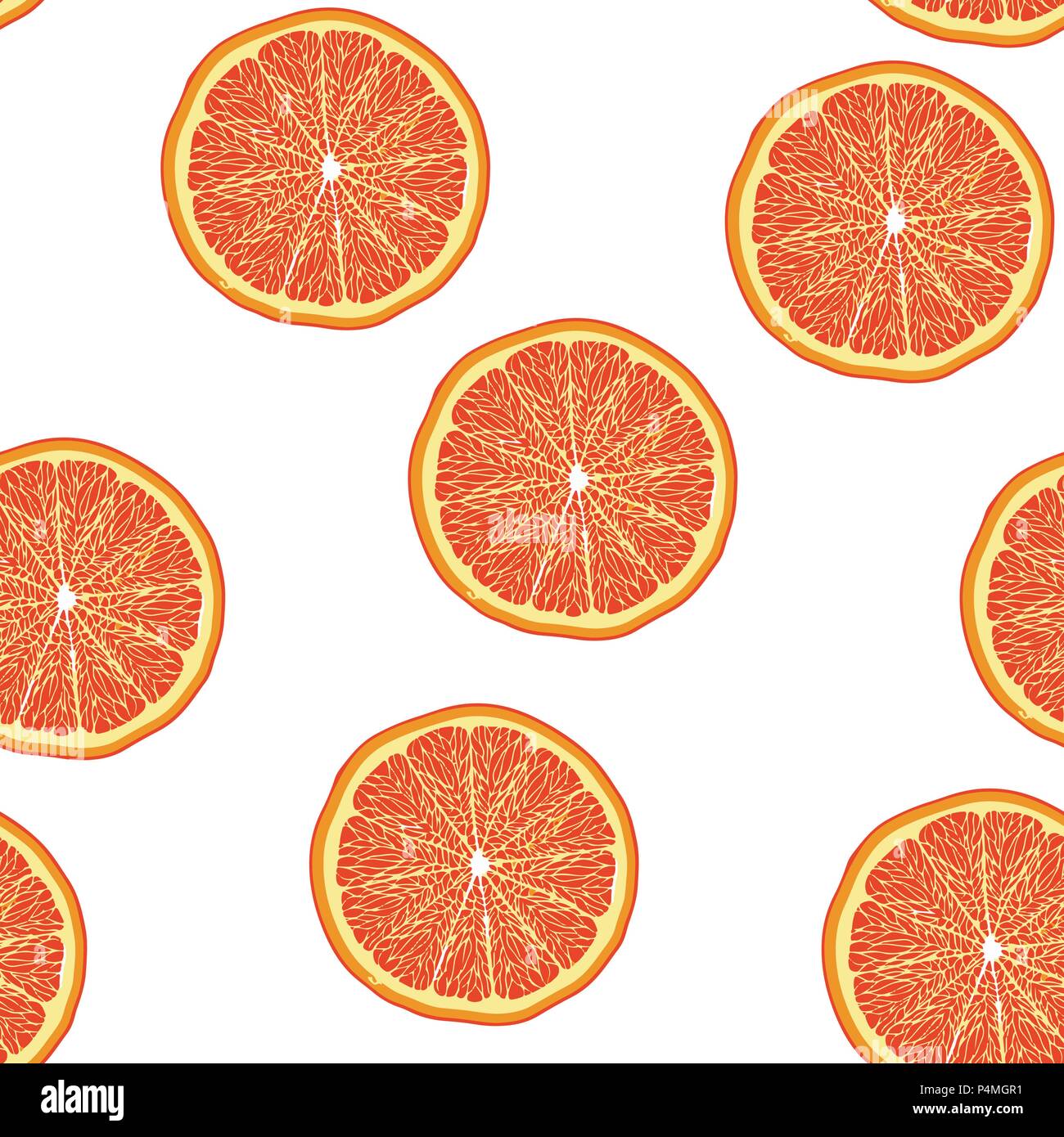 Grapefruit slice pattern seamless. Vector illustration. Food wallpapers from citrus fruit Stock ...