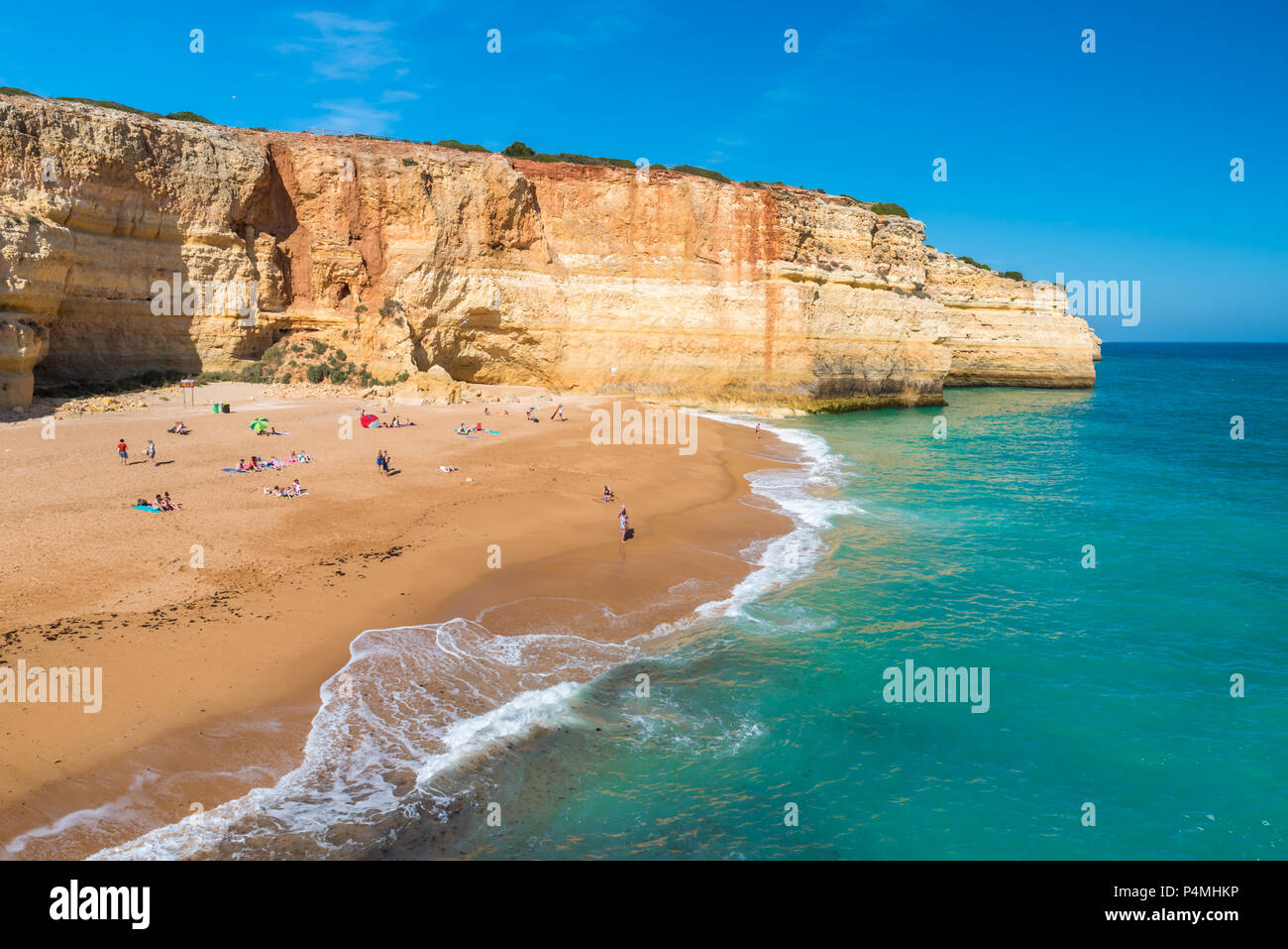 Praia de Benagil - beautiful beach and coast in Portugal, Algarve Stock ...