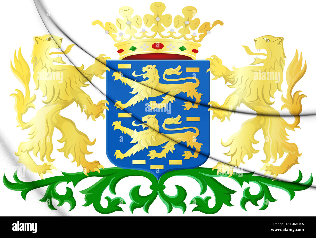 3d Friesland Coat Of Arms Netherlands 3d Illustration Stock Photo Alamy