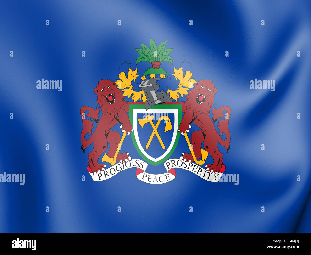 3D Presidential Standard of the Gambia. 3D Illustration Stock Photo - Alamy