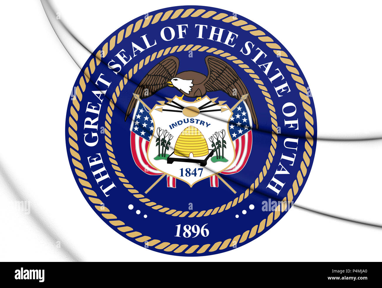 3D State Seal of Utah, USA. 3D Illustration Stock Photo - Alamy