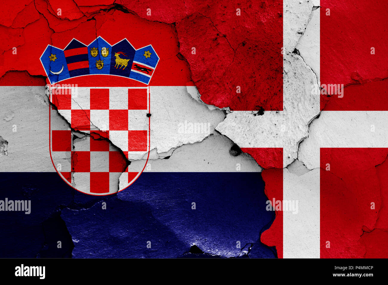 flags of Croatia and Denmark Stock Photo - Alamy