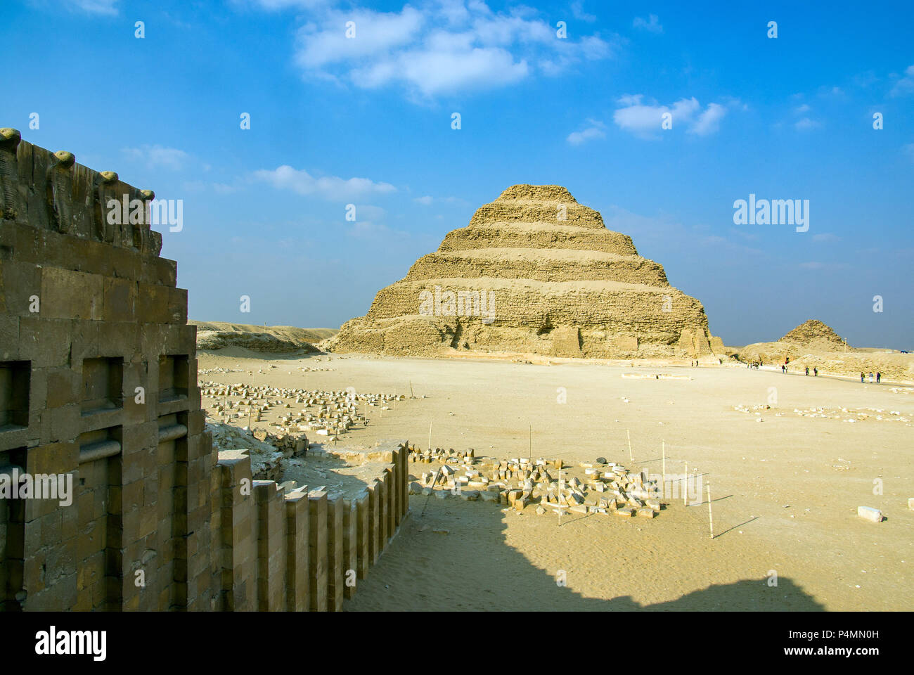 Step Pyramid of Pharaoh Zoser built by the architect Imhotep and the ...