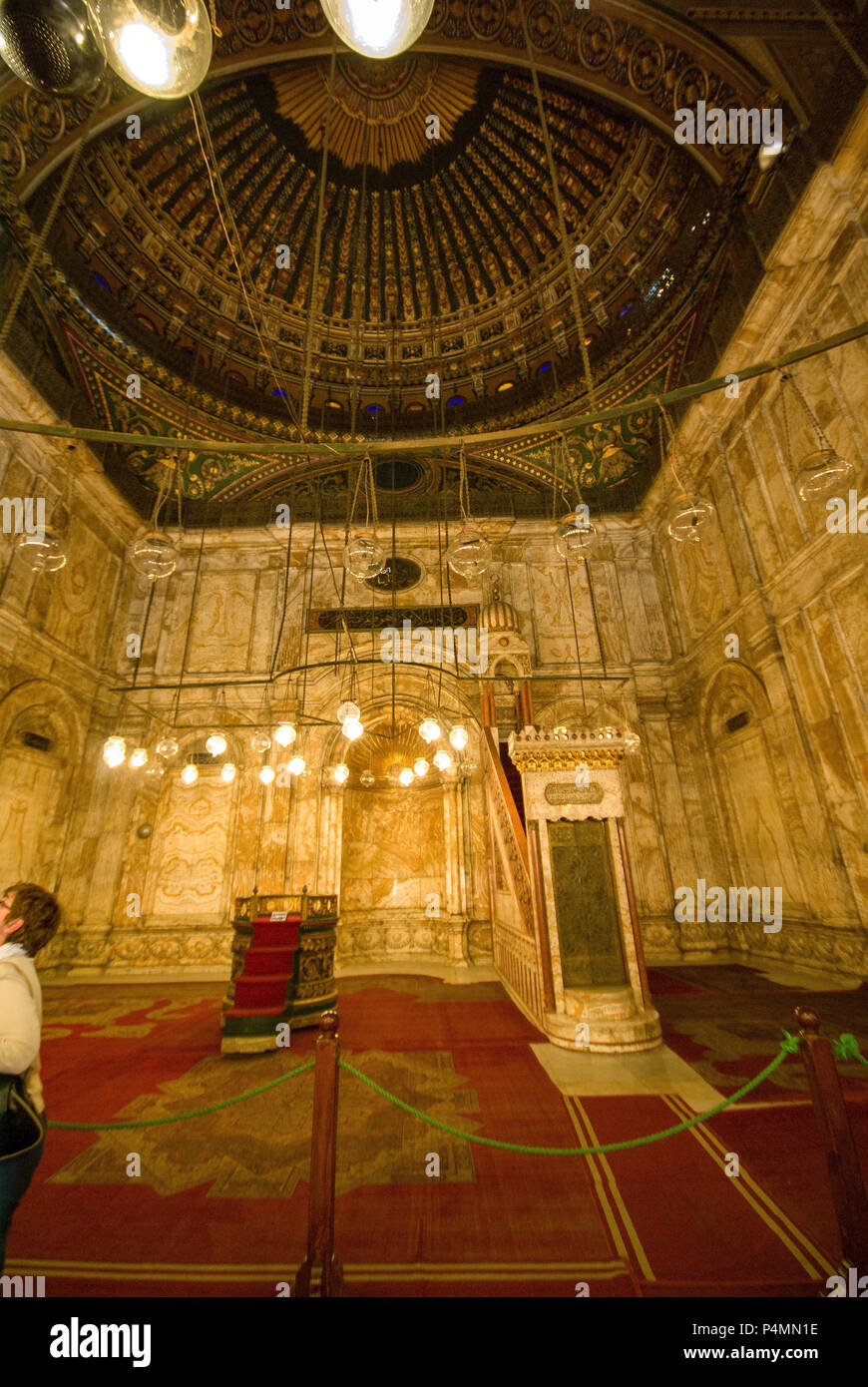 Cairo, Egypt February 22, 2017: space called Minbar in the prayer room ...