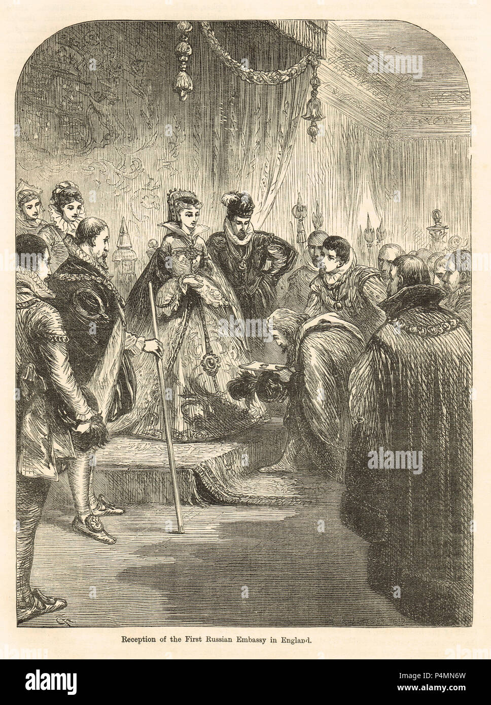 The first Russian embassy to England, 1557 Stock Photo - Alamy