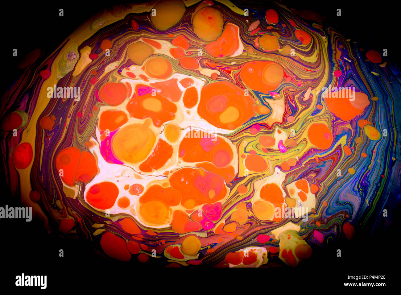 Traditional Ottoman Turkish marbling art patterns as abstract ...