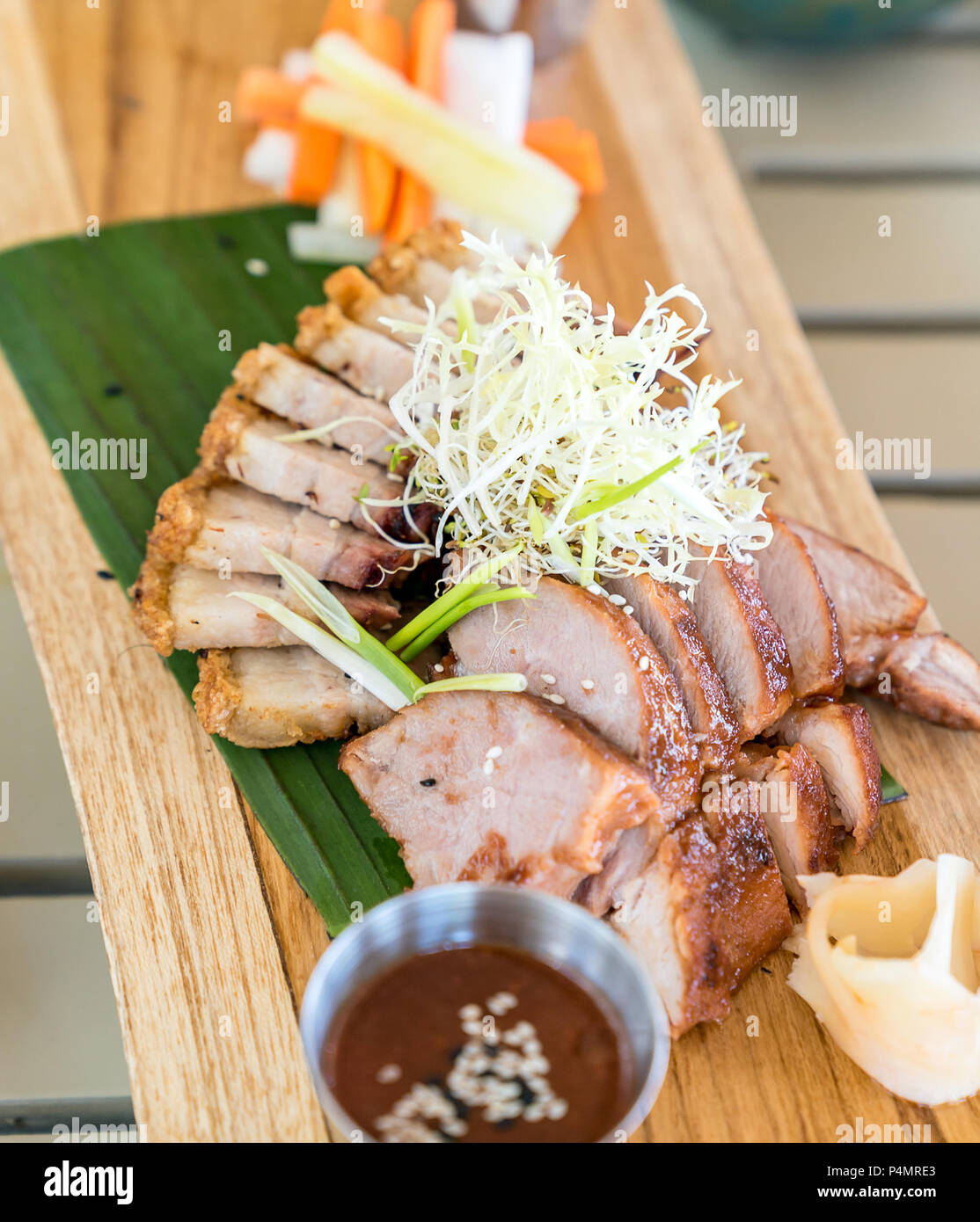 chinese bbq pork and crispy pork Stock Photo - Alamy