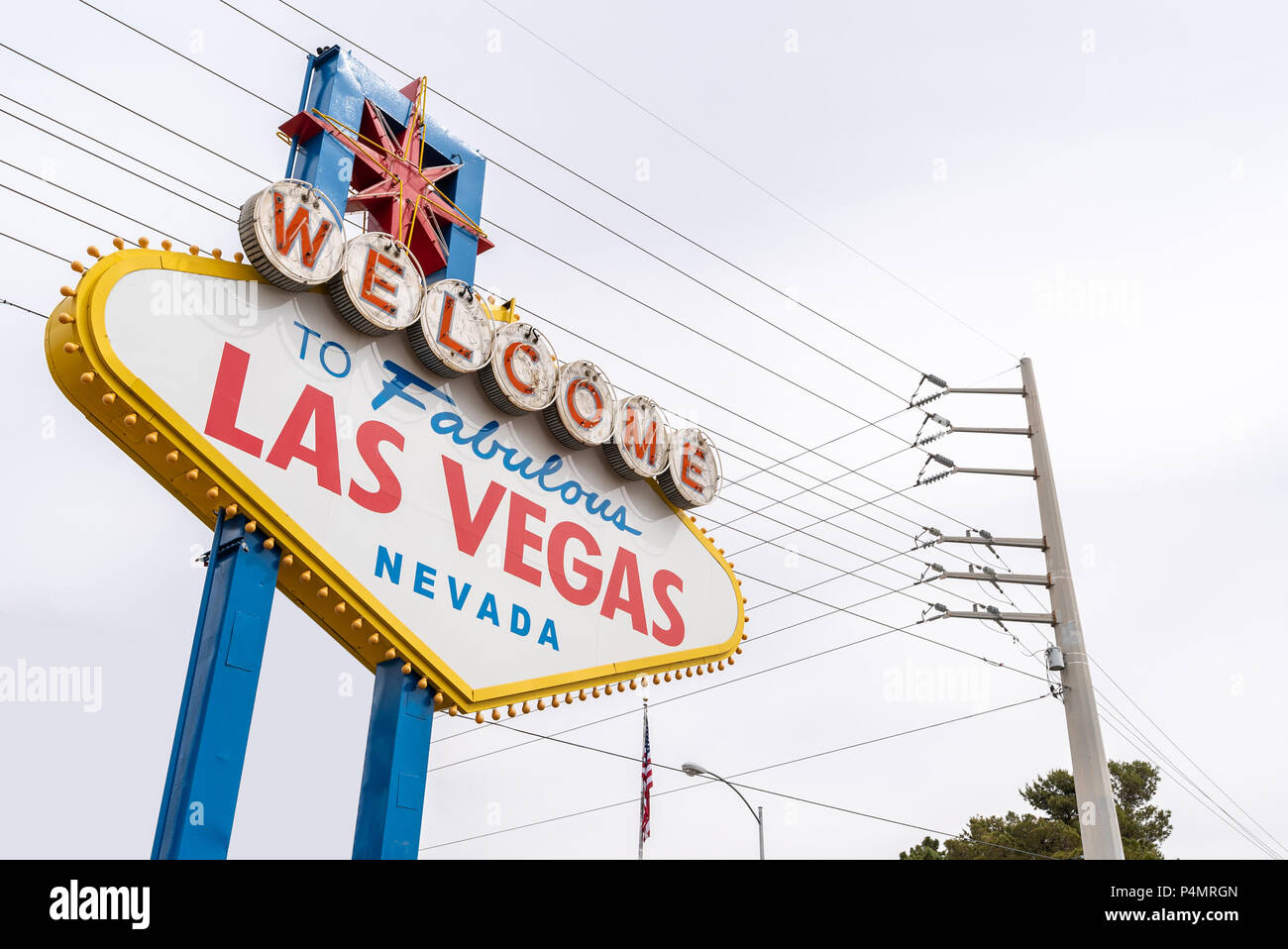 Famous fabulous Las Vegas sign in city of Las Vegas, Nevada, USA Stock ...