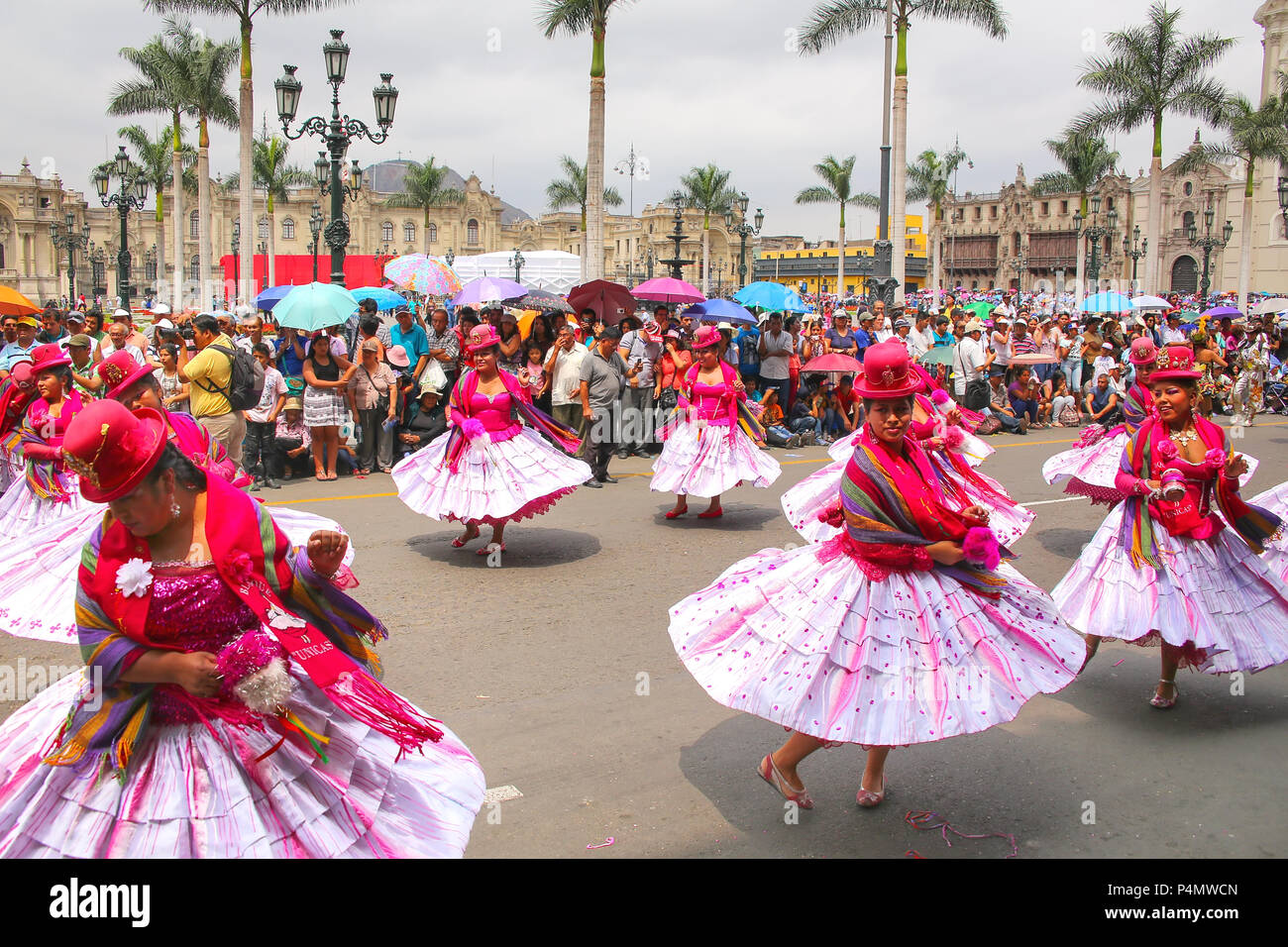 Local women dancing during Festival of the Virgin de la Candelaria in ...