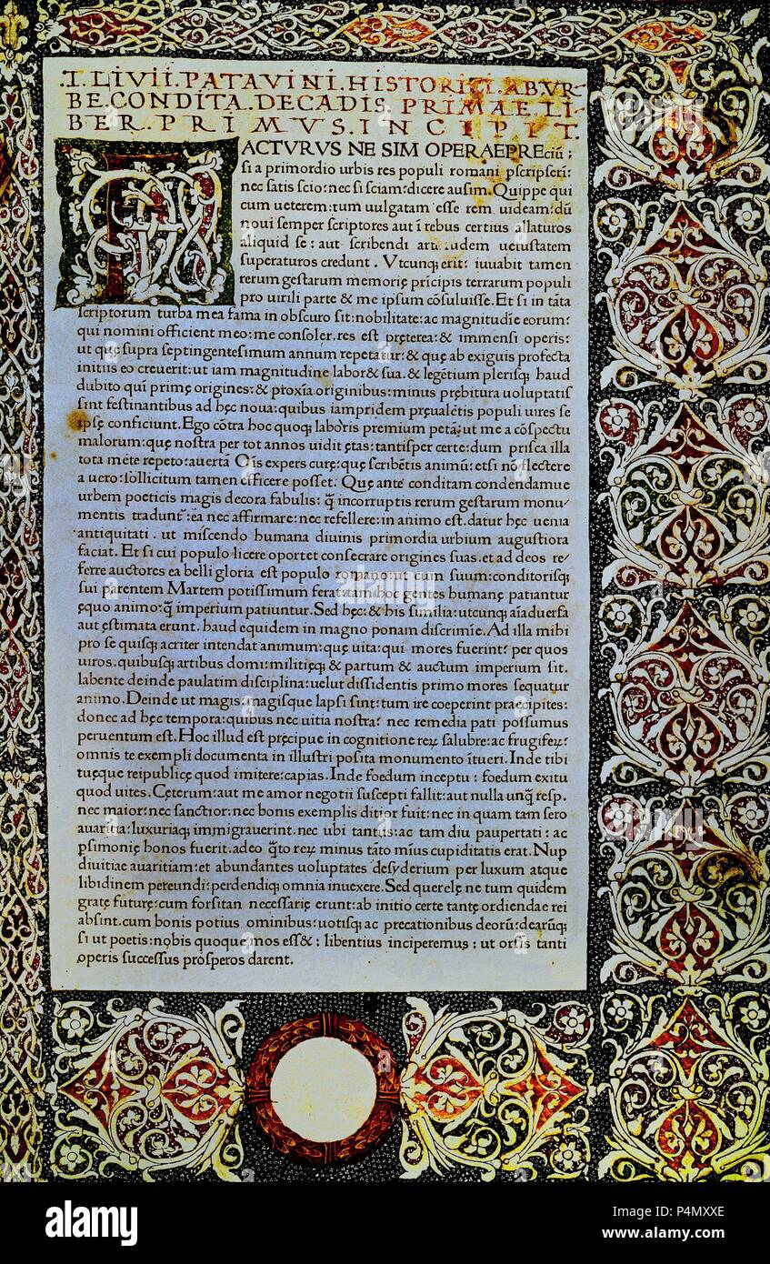 PAGINA DE LAS DECADAS DE TITO LIVIO. Author: TITO LIVIO. Location ...