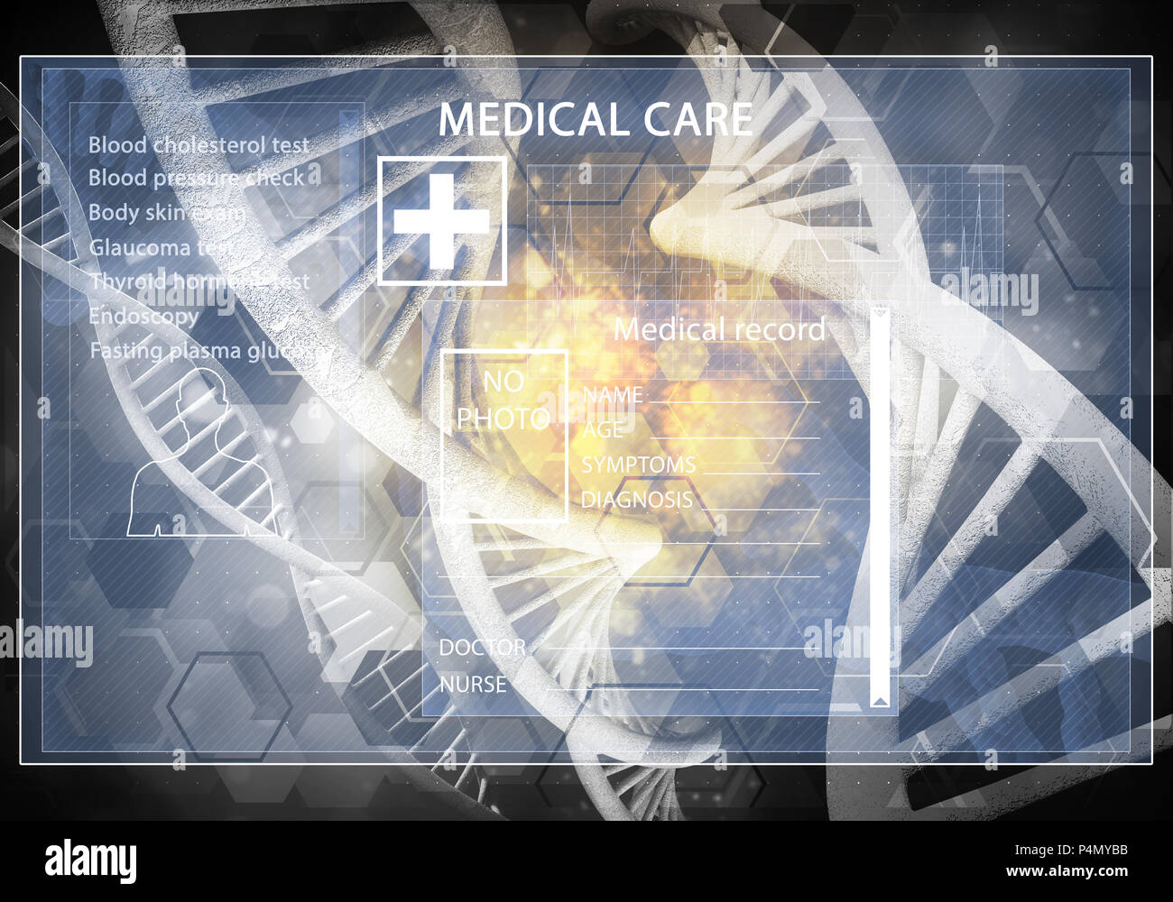 Medicine user interface Stock Photo - Alamy