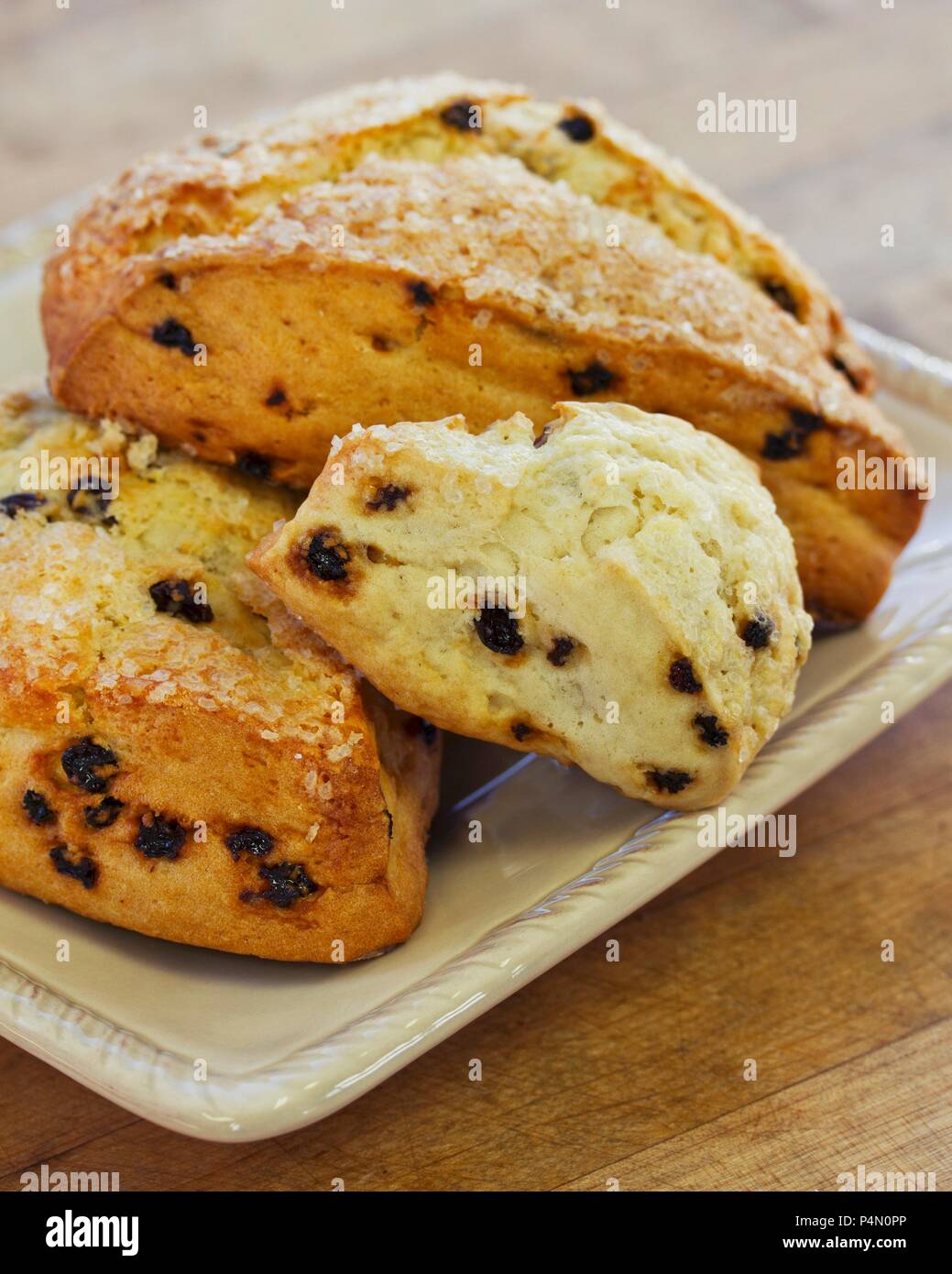 Homemade Currant Scones Stock Photo - Alamy