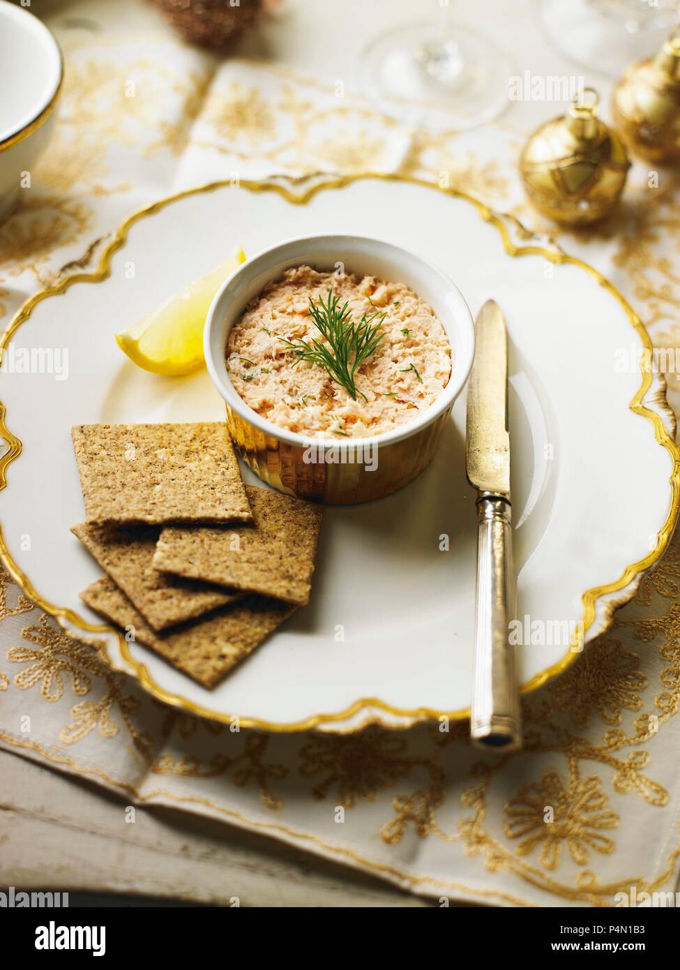 Hot Smoked Salmon Pate Stock Photo - Alamy