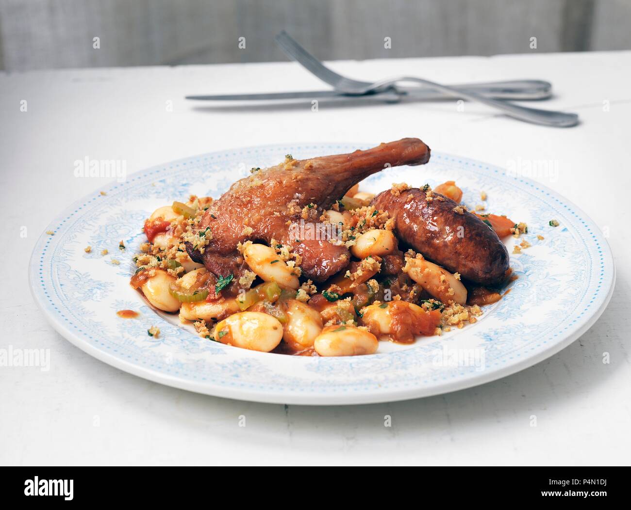 Cassoulet (bean stew with meat, France Stock Photo - Alamy