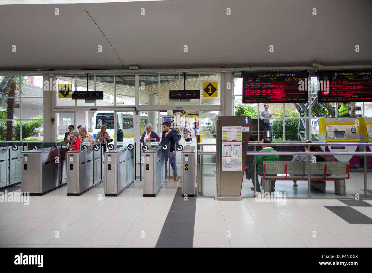 Railway station ticket barrier hi-res stock photography and images - Alamy