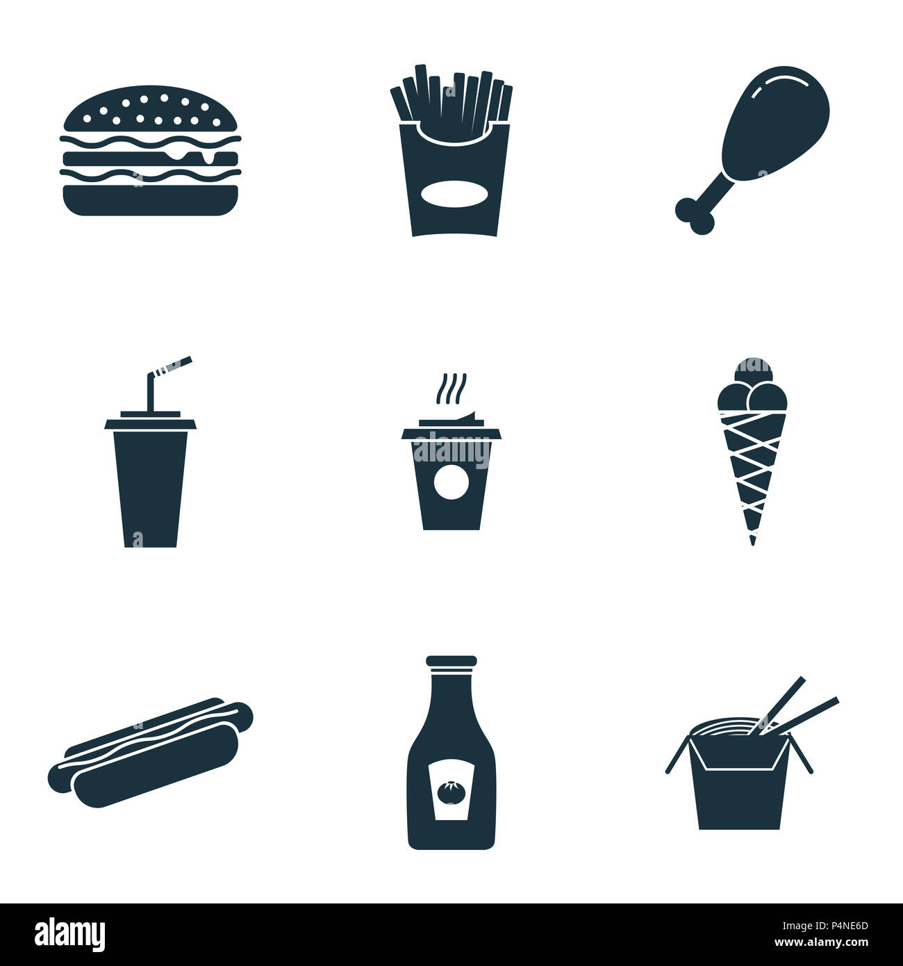 French fries fast food pictogram hi-res stock photography and images ...