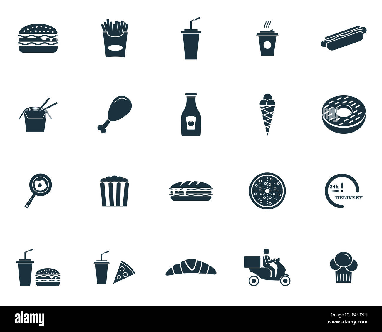 French fries fast food pictogram hi-res stock photography and images ...