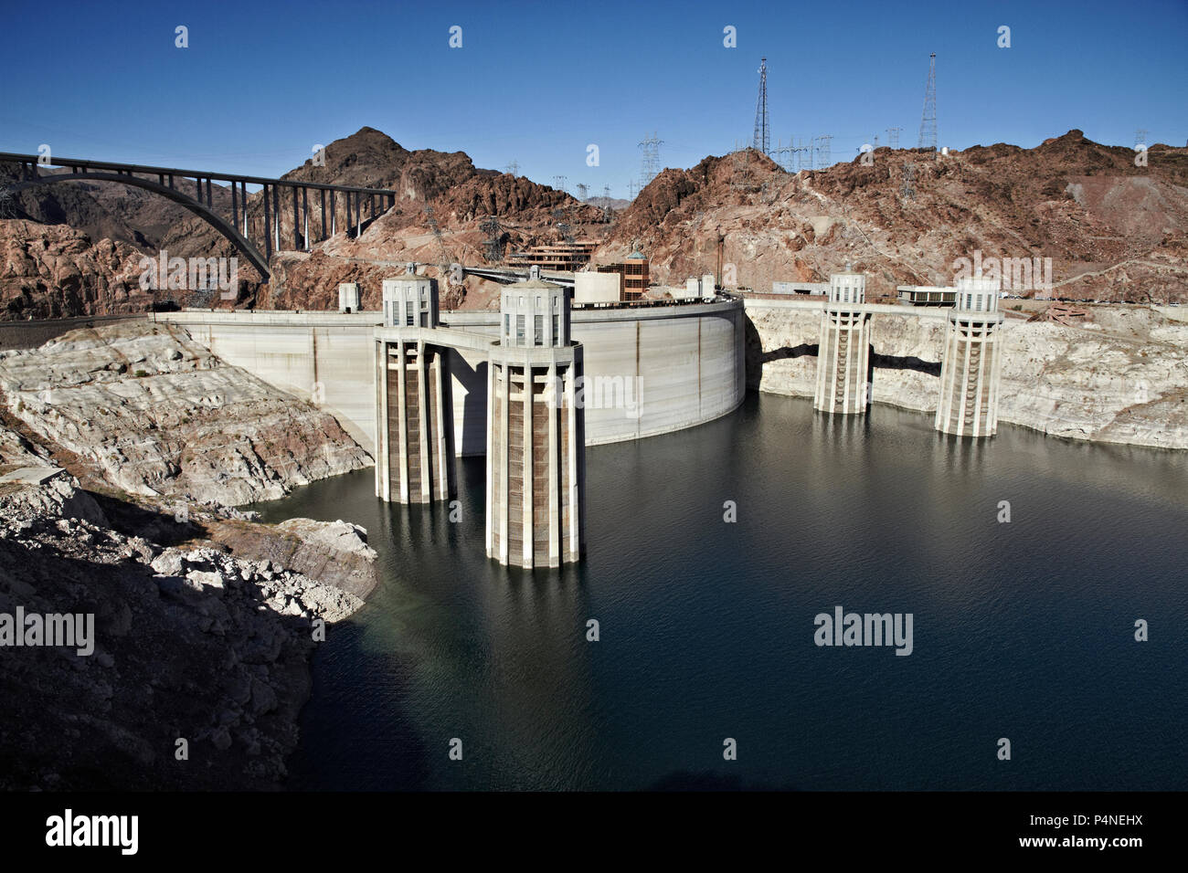 The Hoover dam, 1935, on the Colourado river, Nevada, United States ...
