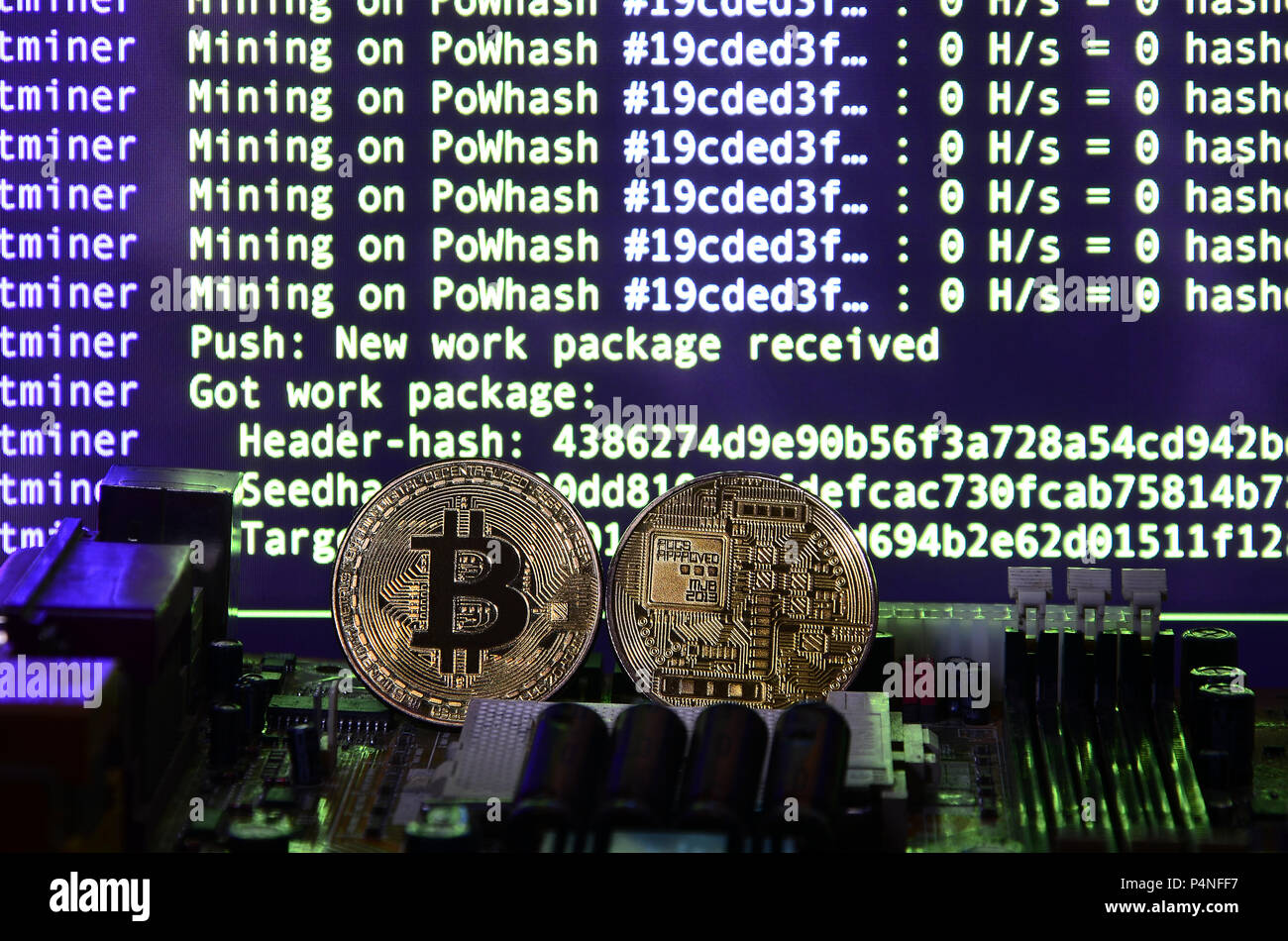 The digital process of cryptocurrency mining by using the GPUs ...