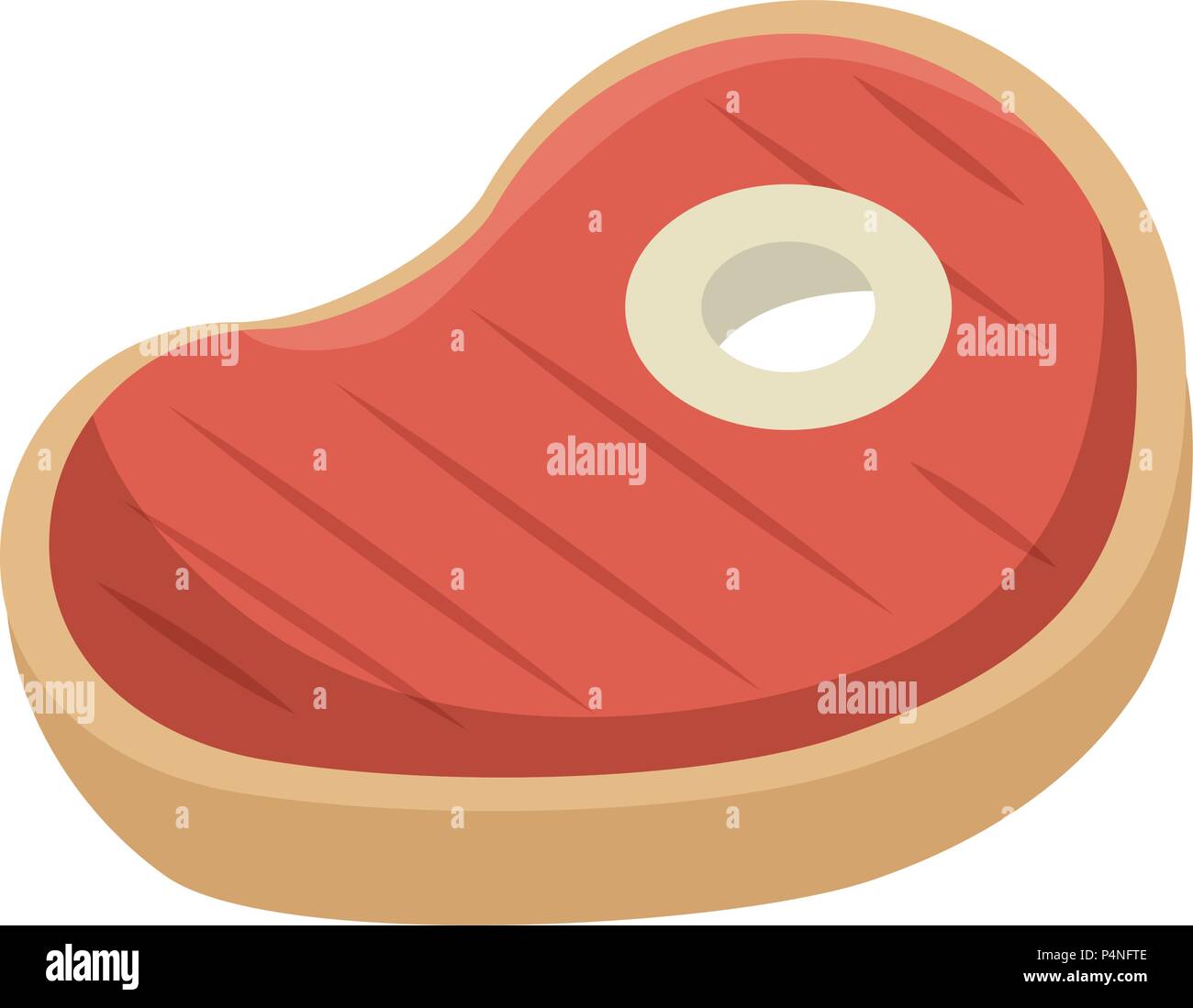 delicious beef steak cut vector illustration design Stock Vector Image ...