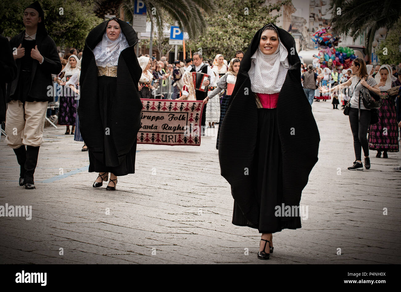 Italy Sardinia Sassari " Cavalcata Sarda " Festival Ossi Dress Stock ...
