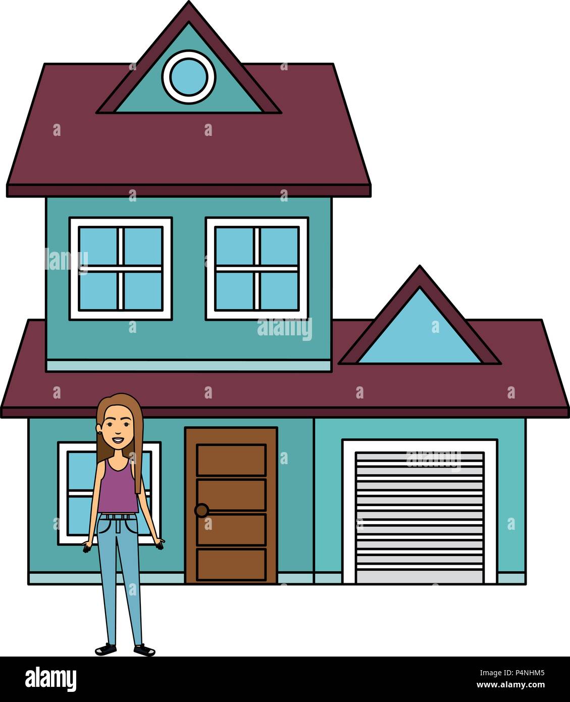 Village woman smile Stock Vector Images - Alamy