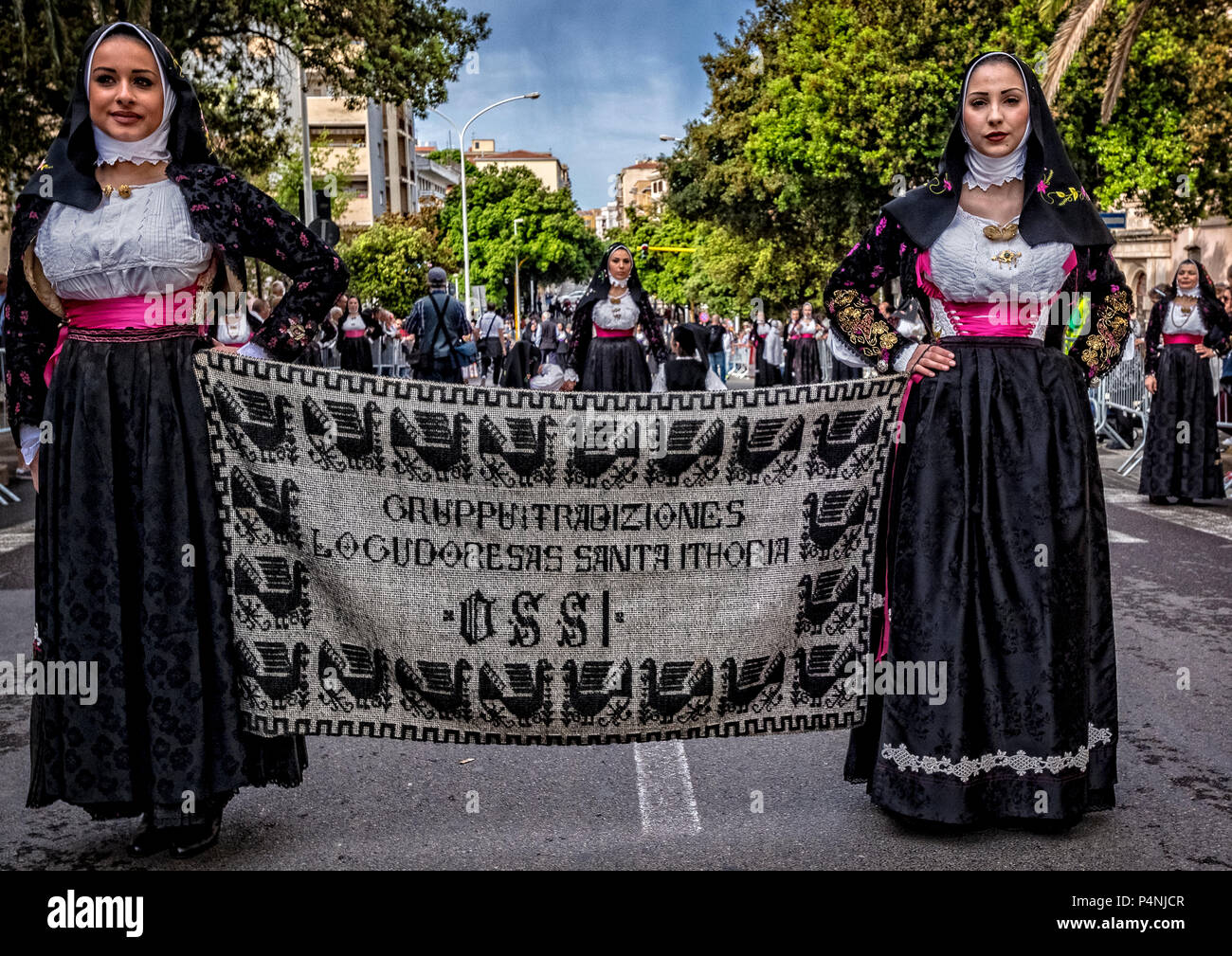 Italy Sardinia Sassari " Cavalcata Sarda " Festival Ossi Dress Stock ...