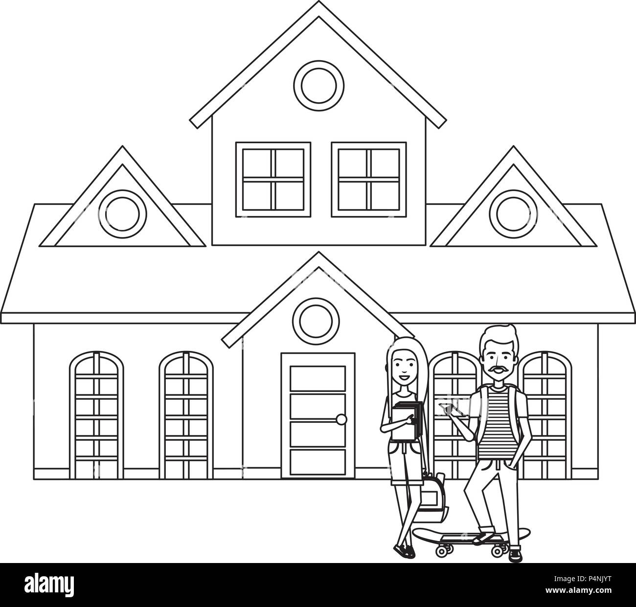 Wife outside Stock Vector Images - Alamy