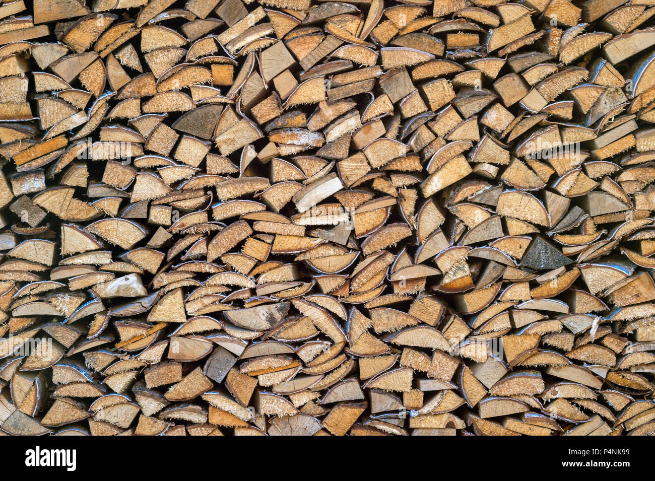 Firewood Dry firewood in a pile for furnace kindling. Firewood textured ...