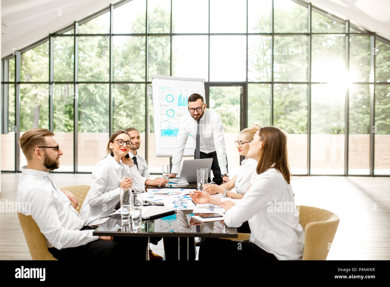 Business people during a conference indoors Stock Photo - Alamy