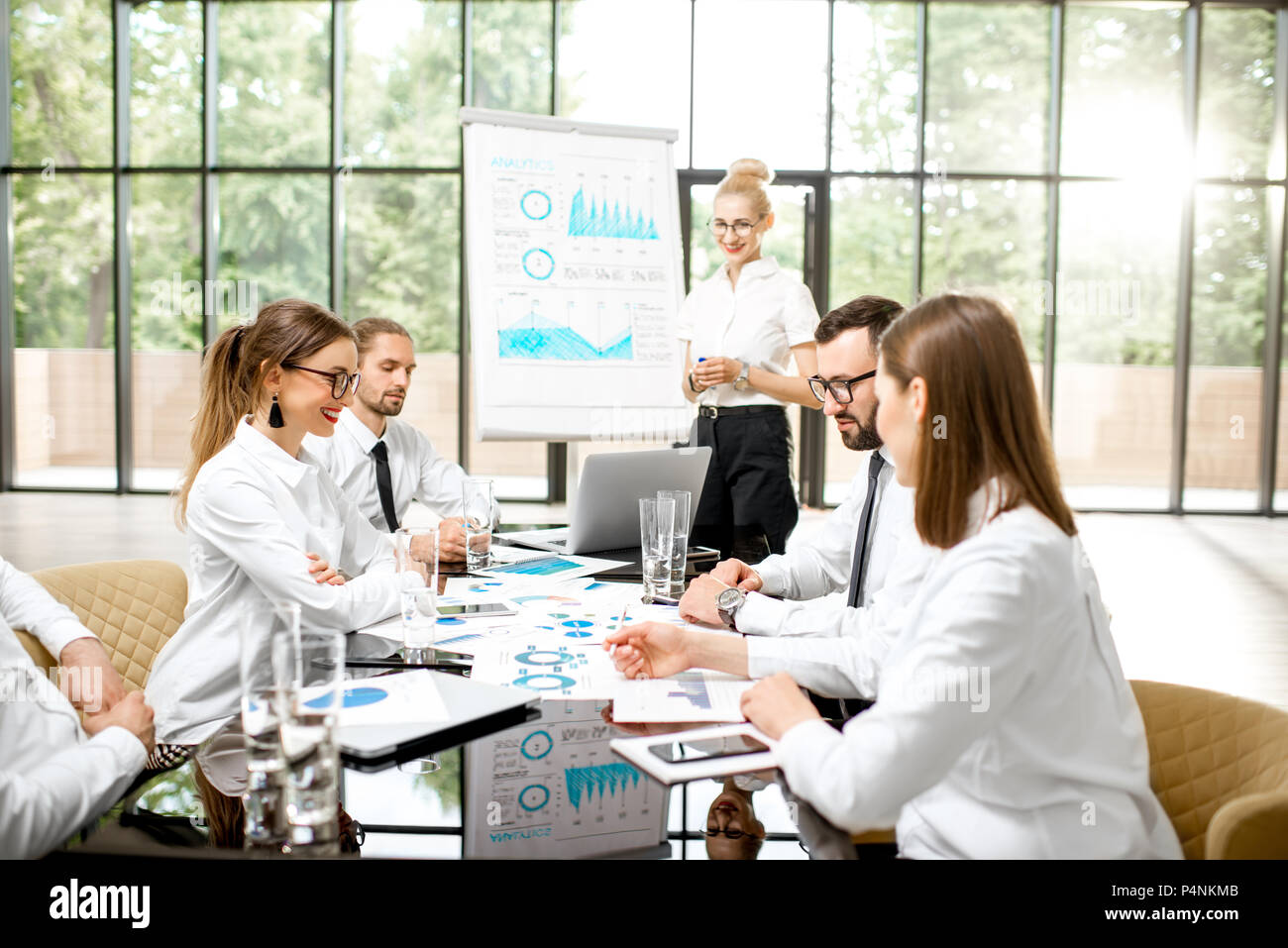 Business people during a conference indoors Stock Photo - Alamy